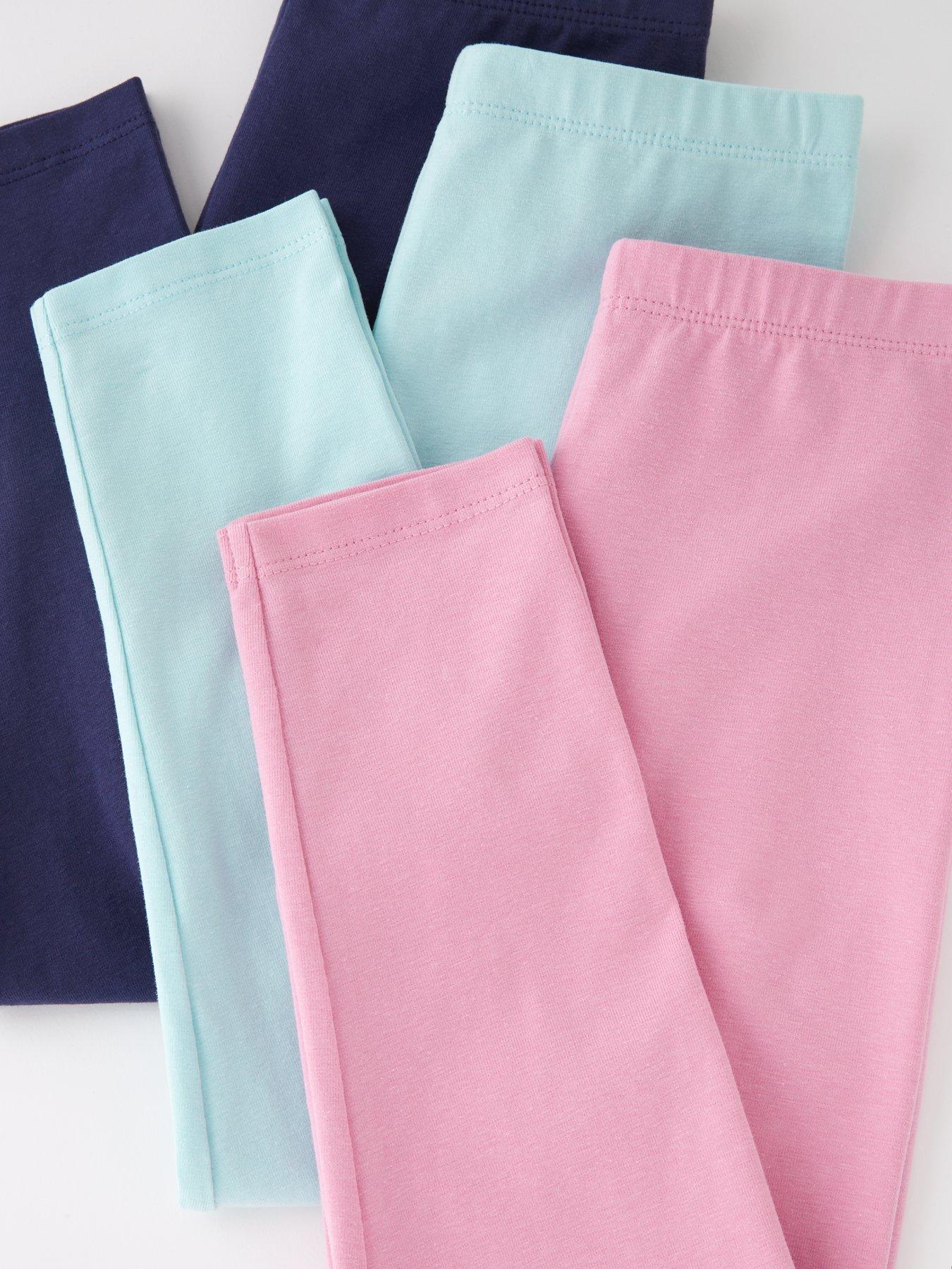 Everyday Girls 3 Pack Legging - Navy/Fuchsia/Turquoise | Very.co.uk