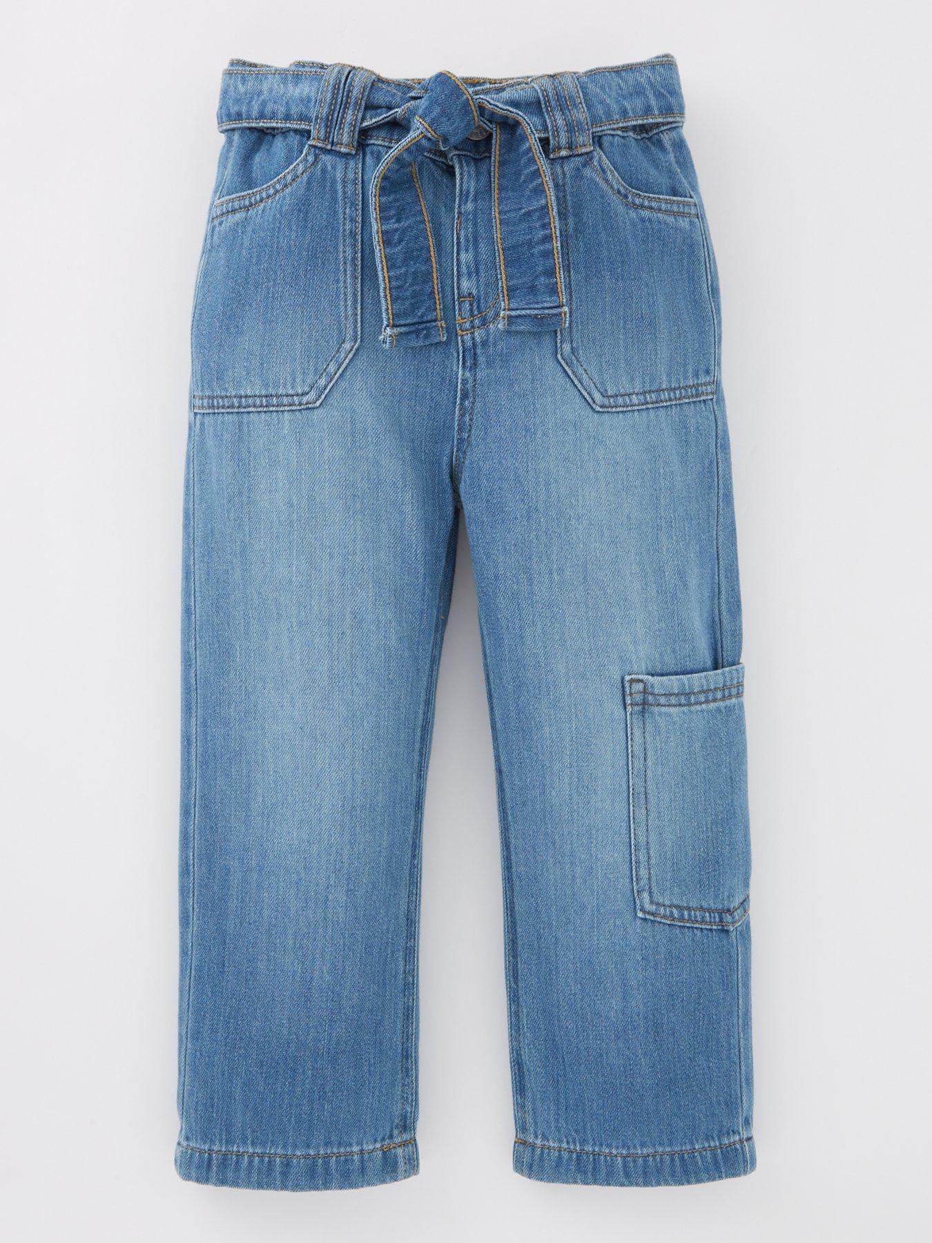 Mini V by Very Girls Wide Leg Denim Trouser - Blue | Very