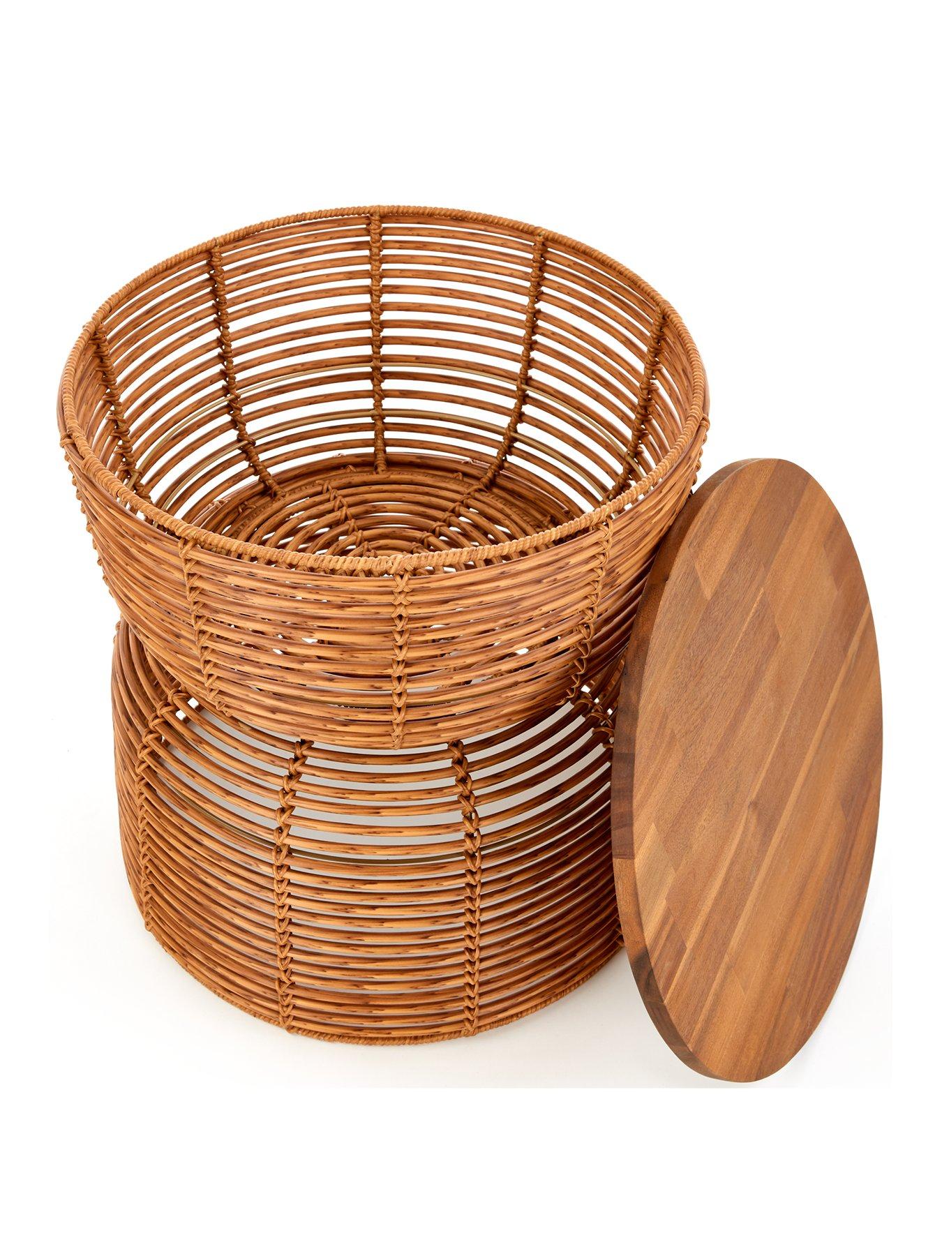 Very Home Rattan Storage Table | very.co.uk
