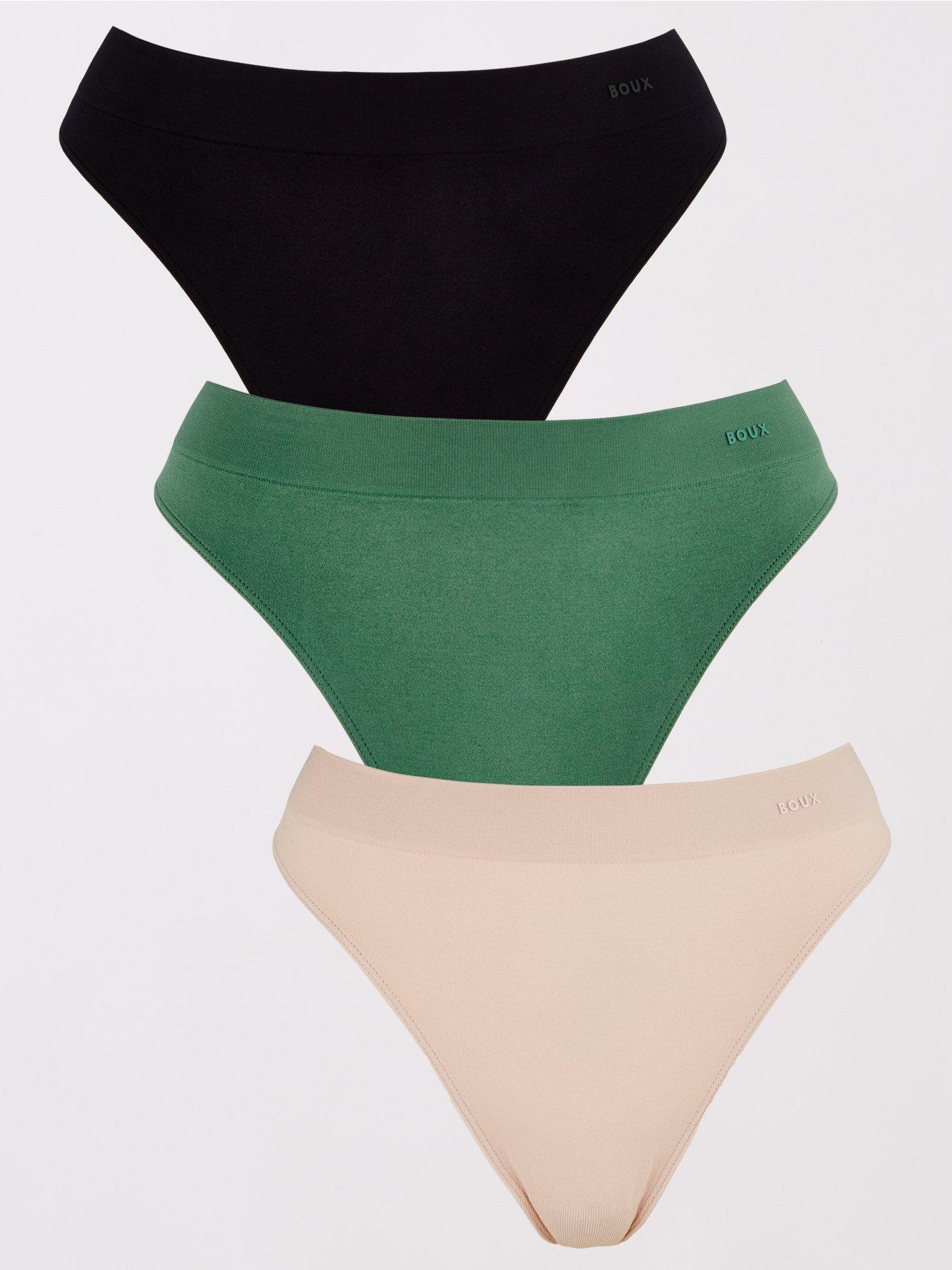 Boux Avenue Boux Avenue New Seamfree High Leg Thong 3 Pack Black
