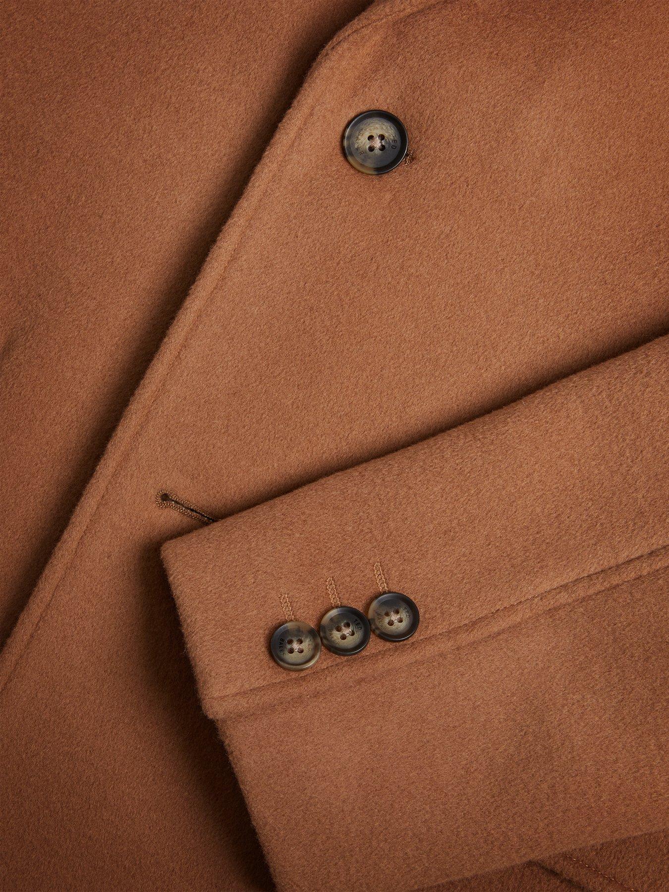Ted Baker Wilding Wool Blend Smart Overcoat - Brown | Very
