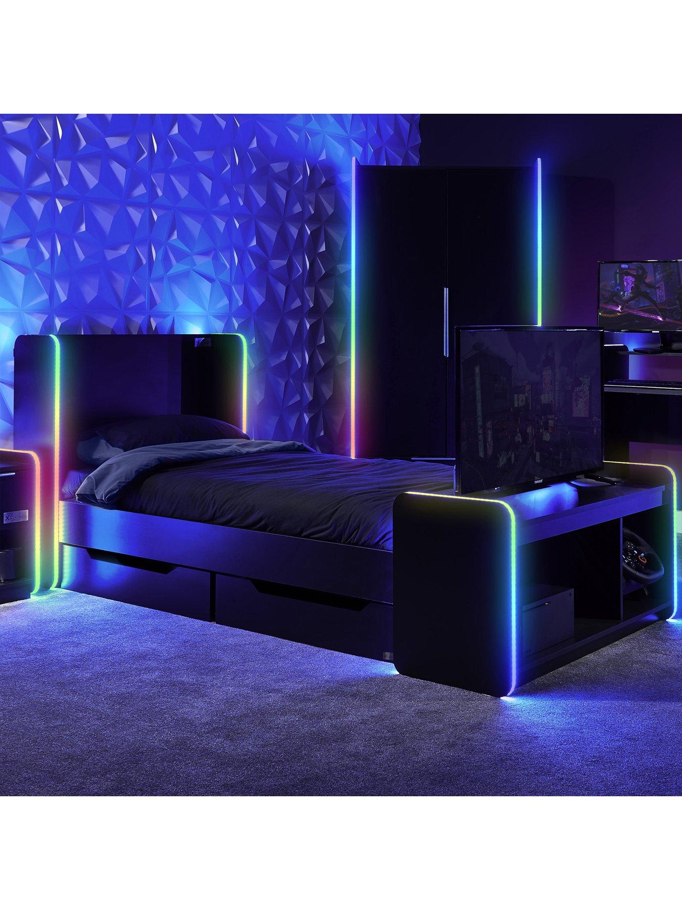 X Rocker Xrocker Electra Single Bed With Neo Motion App Lighting ...
