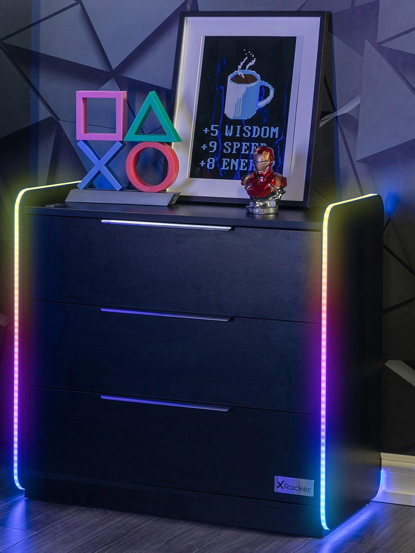 X Rocker Xrocker Electra 3 Drawer Chest With Neo Motion App Lighting ...