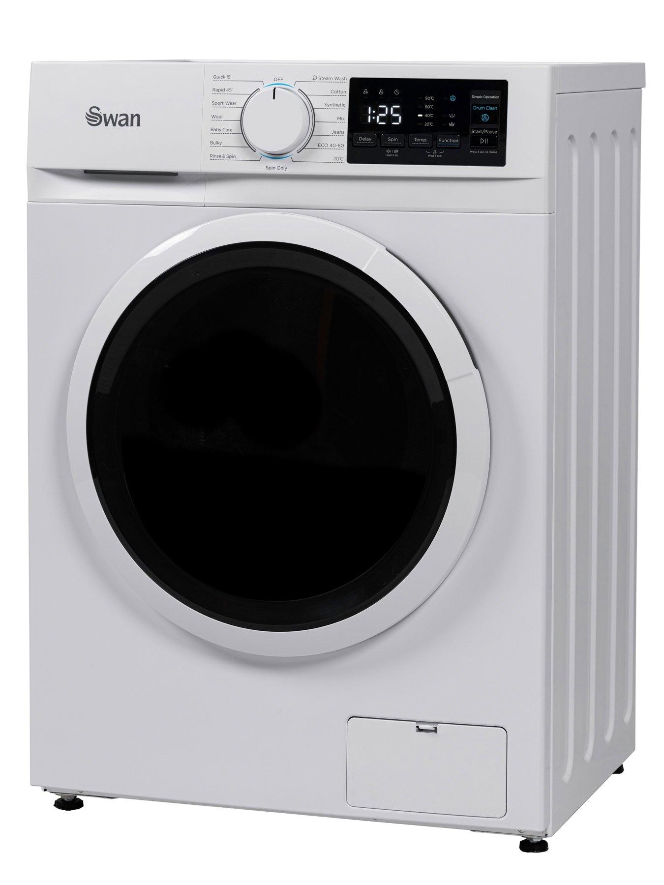 Swan SW75120W 8kg Load, 1400 Spin Freestanding Washing Machine - White ...