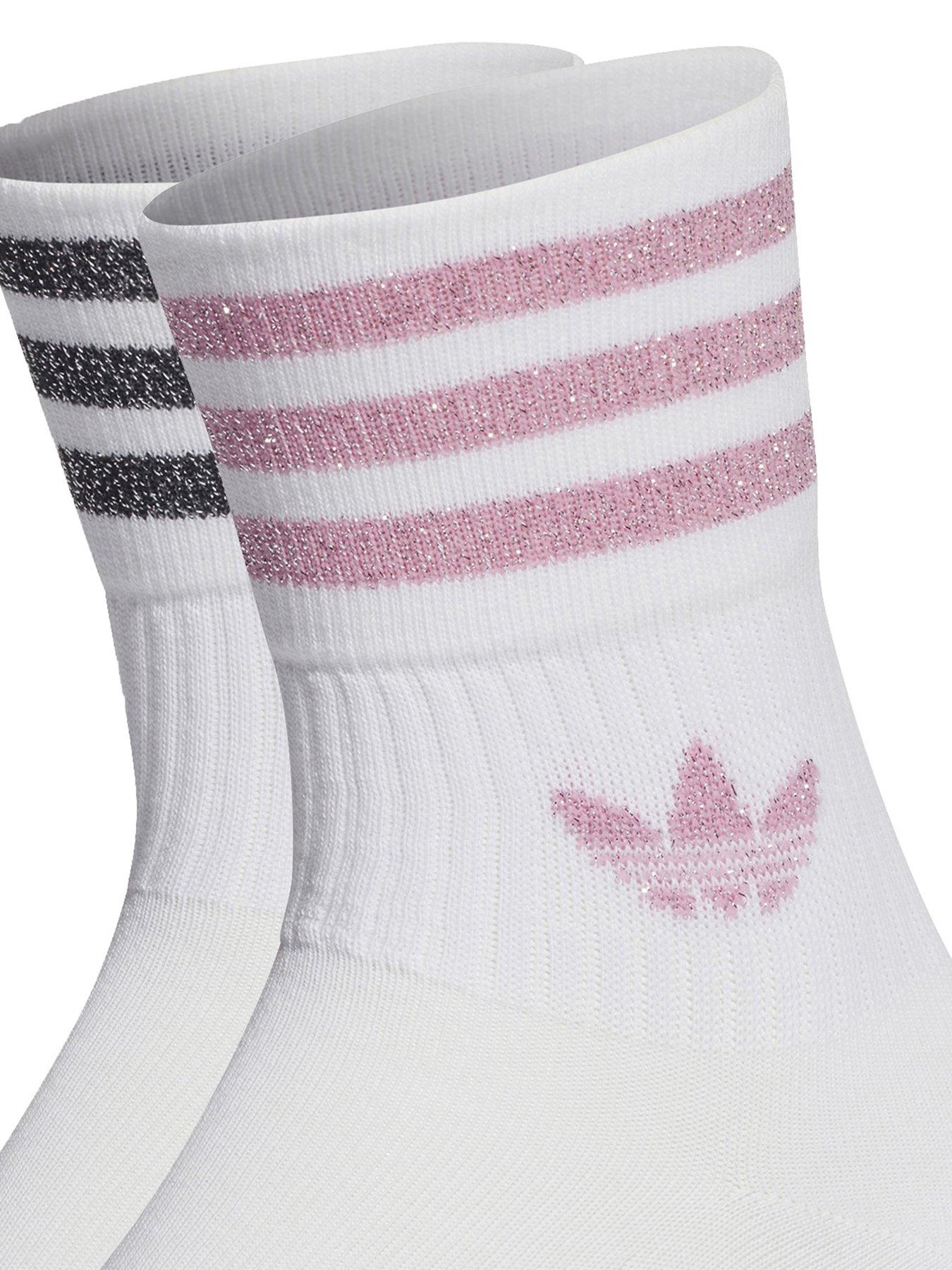 adidas Originals Womens 2 Pack Glitter Crew Socks - Multi | Very