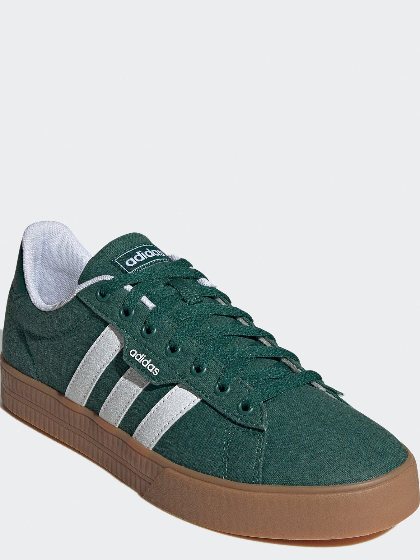 adidas Sportswear Mens Canvas Daily 3.0 Trainers - Green/Gum | Very