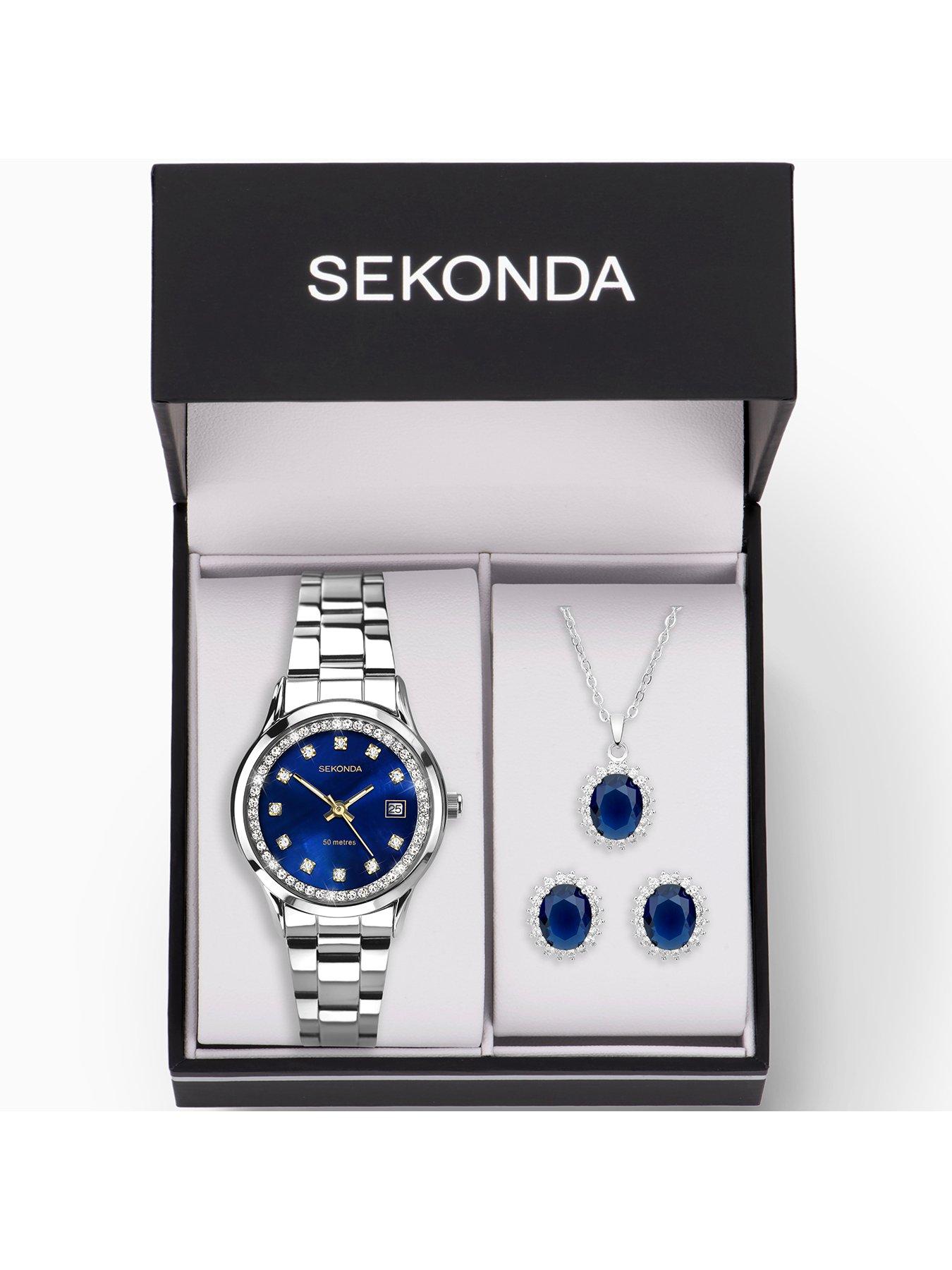 Sekonda Womens Catherine Silver Stainless Steel Bracelet with Blue Dial ...