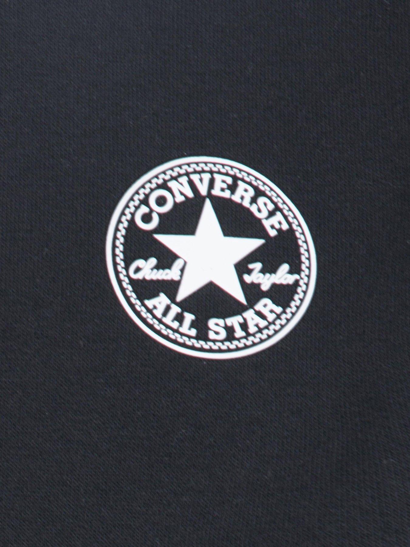 Converse Older Boys Fleece Chuck Patch Zip Through Hoody - Black | Very