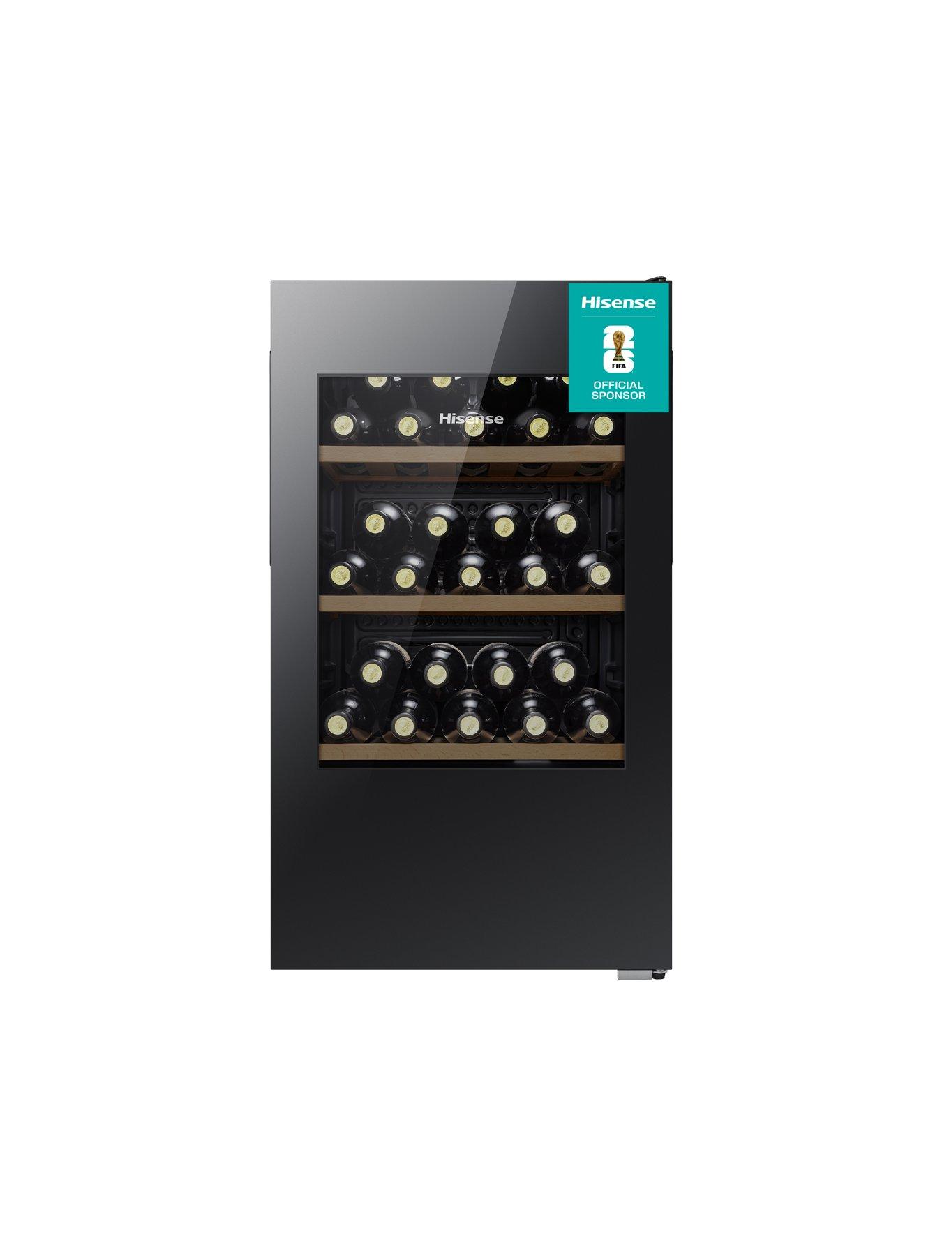 Hisense RW12D4NWG0 48cm Wide, 30 bottle, Freestanding Wine Cooler ...