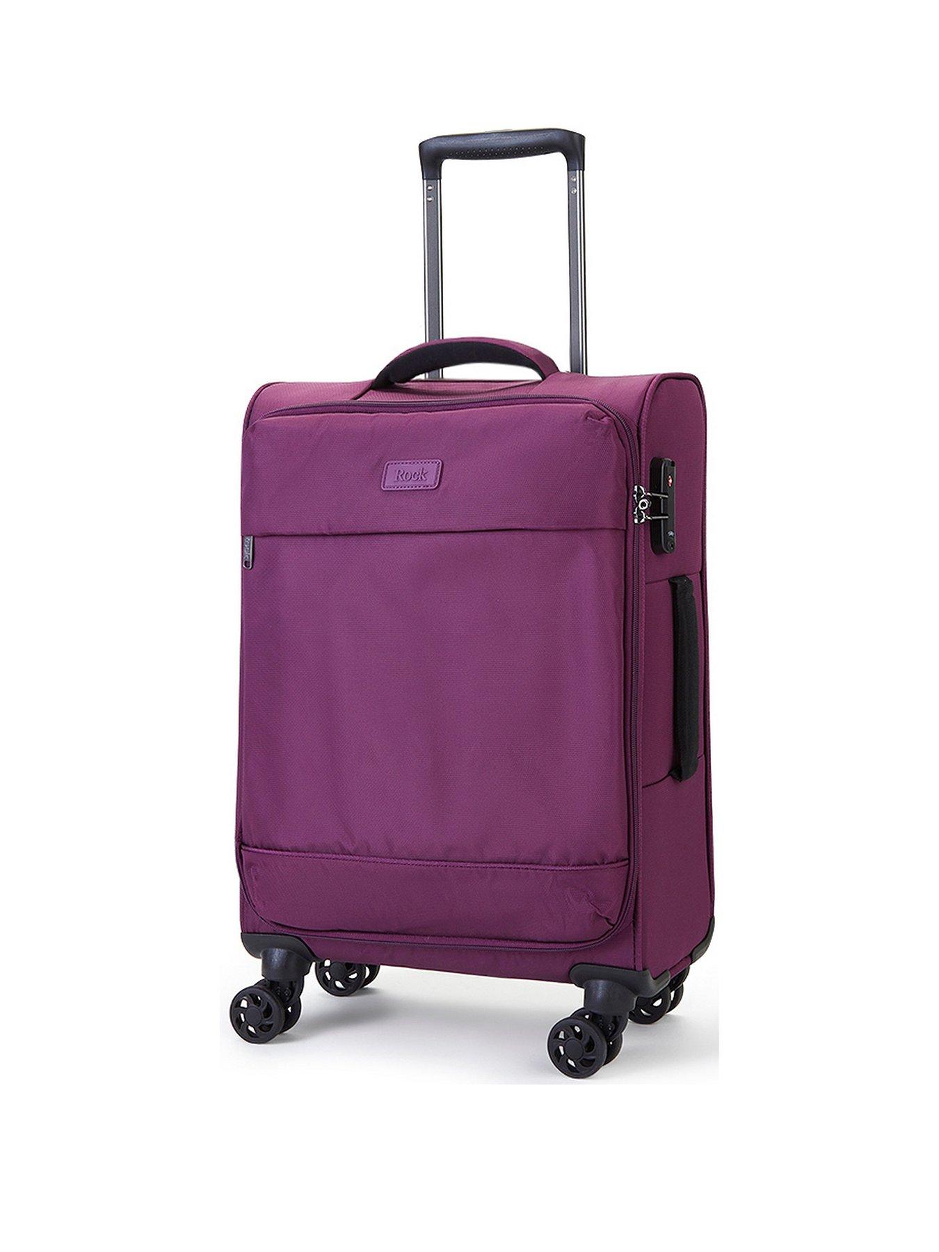 Rock Luggage Paris 8 Wheel Softshell Lightweight Small Suitcase With ...
