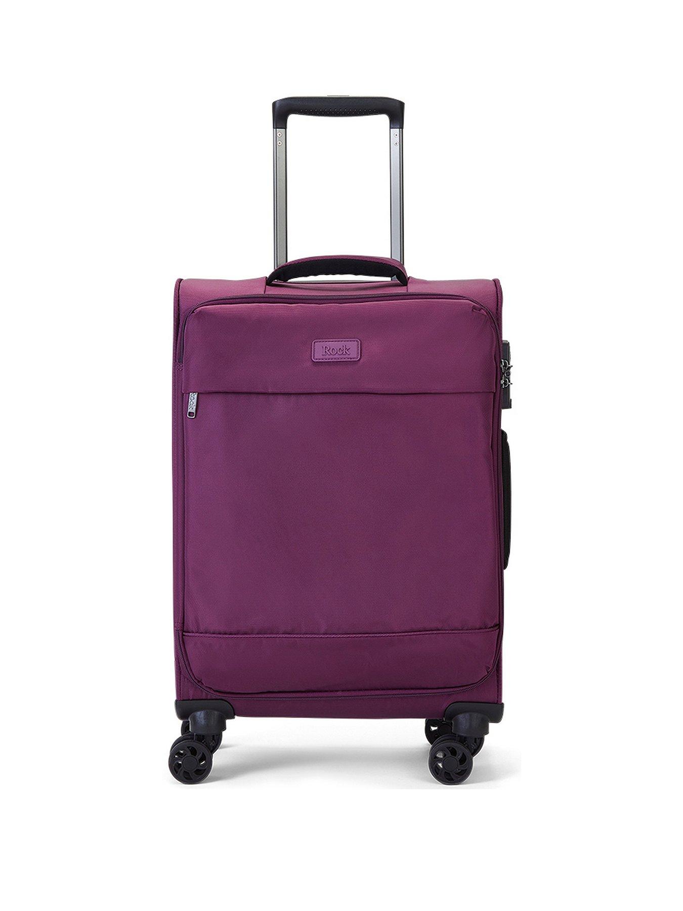 Rock Luggage Paris 8 Wheel Softshell Lightweight Small Suitcase With ...