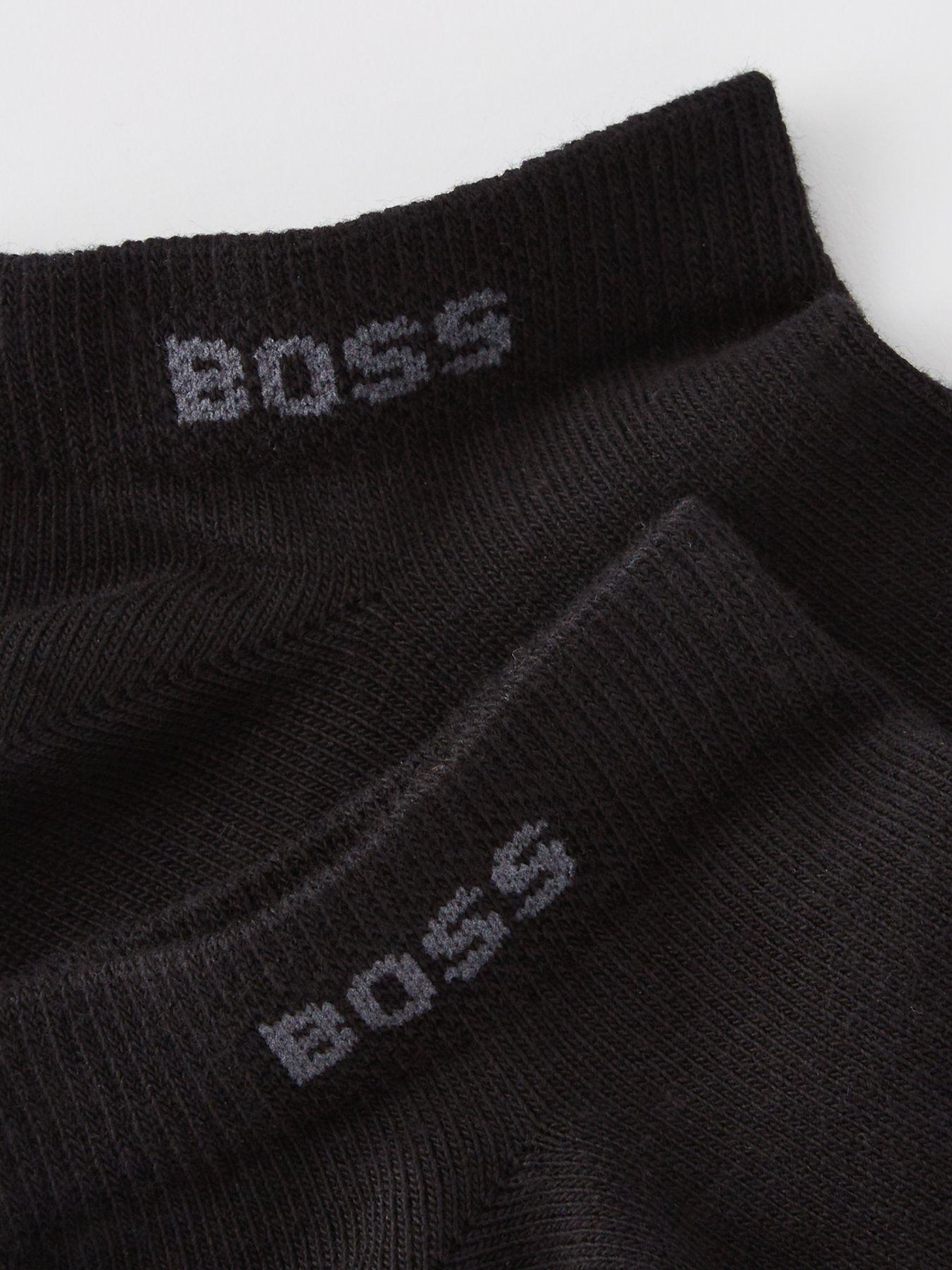 BOSS 5 Pack Logo Trainer Sock - Black | Very