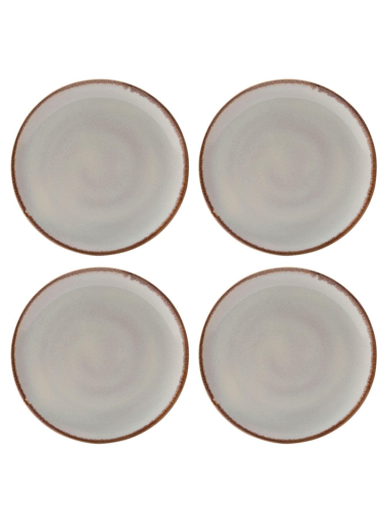 Mason Cash Reactive Set of 4 Dinner Plates – Cream | Very