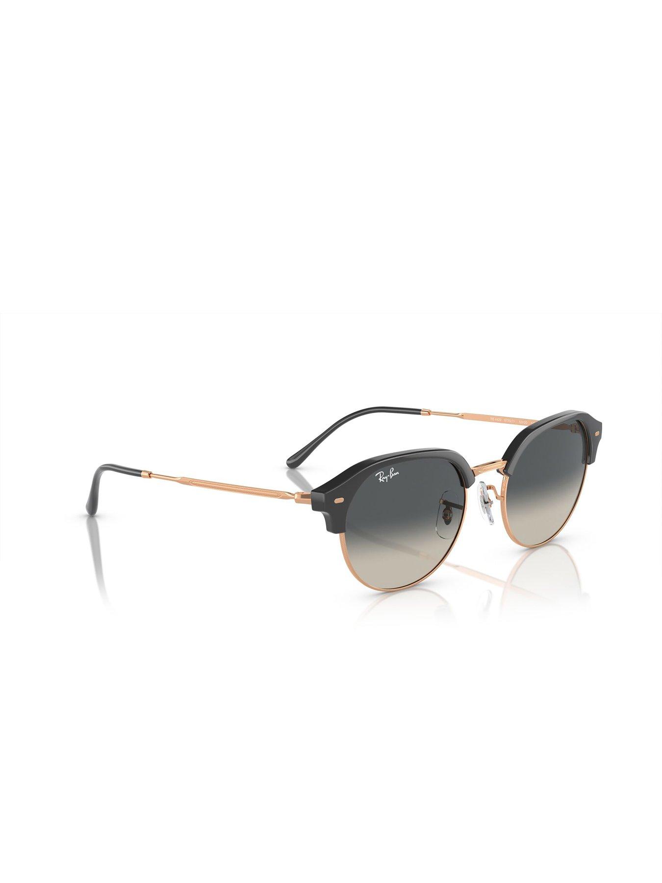 Ray-Ban Ray Ban Semi-rimless Sunglasses - Dark Gray On Rose Gold | Very