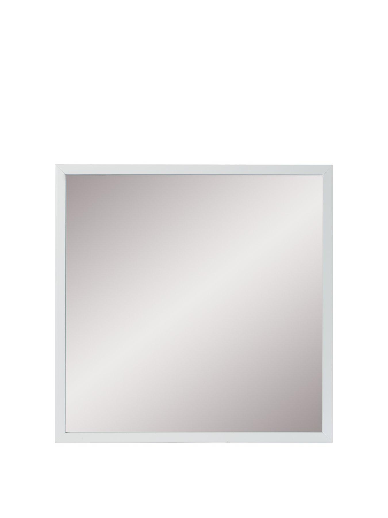 The Very Collection Square Mirror - White 55x55cm | Very