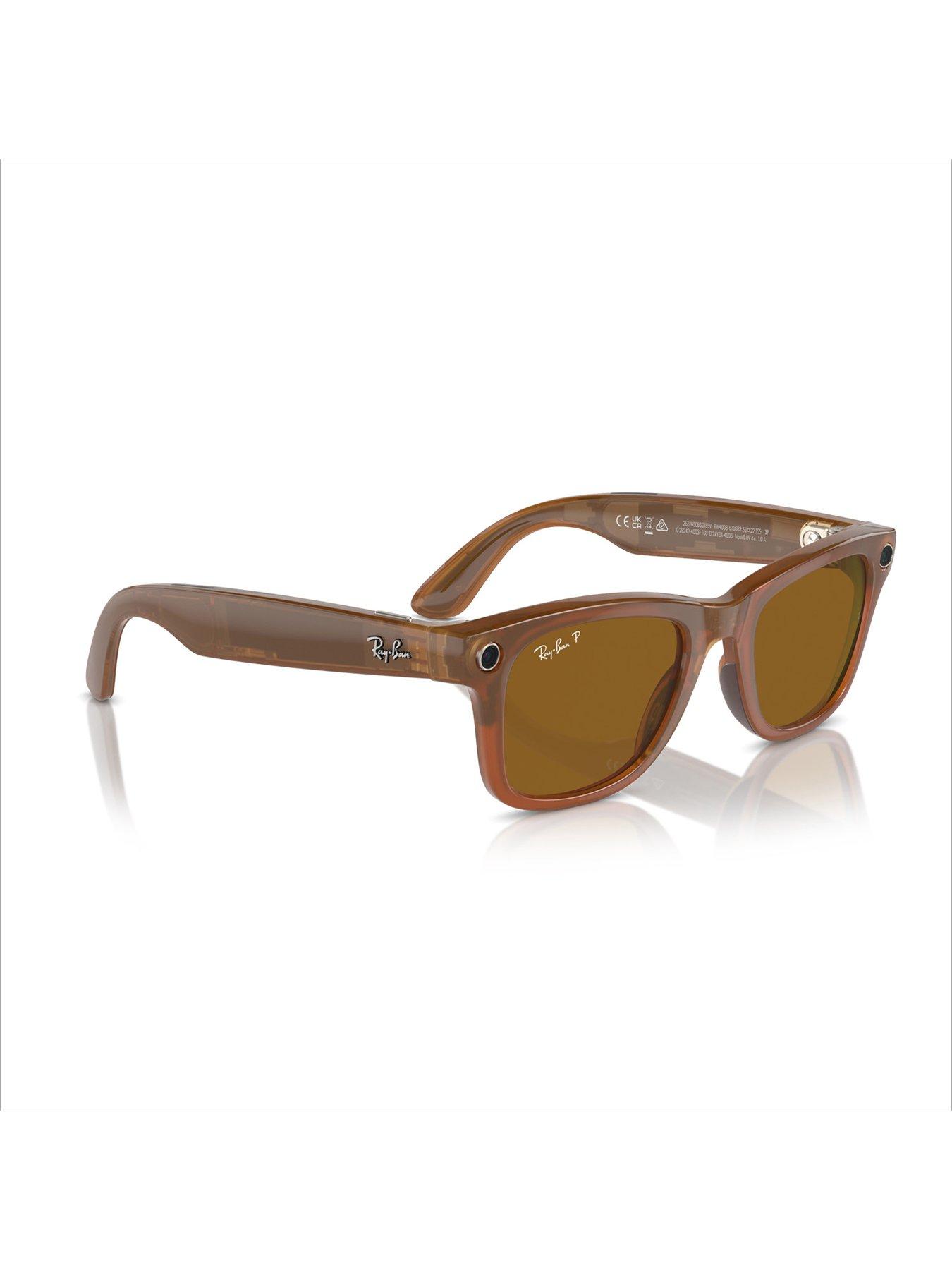 Ray-Ban Meta Wayfarer – Shiny Caramel Transparent, Polarised Brown ...