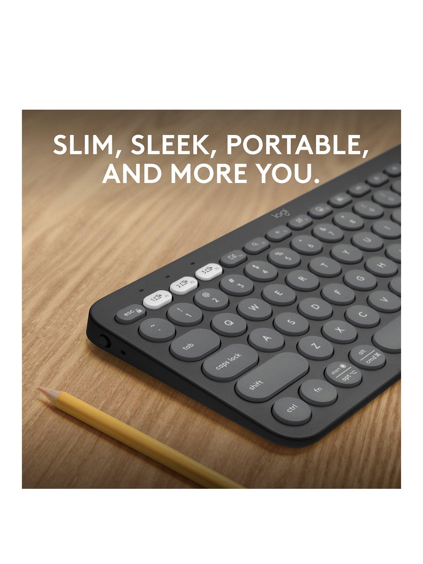 Logitech Pebble Keys 2 K380s Multi Device Bluetooth Wireless Keyboard Slim And Portable