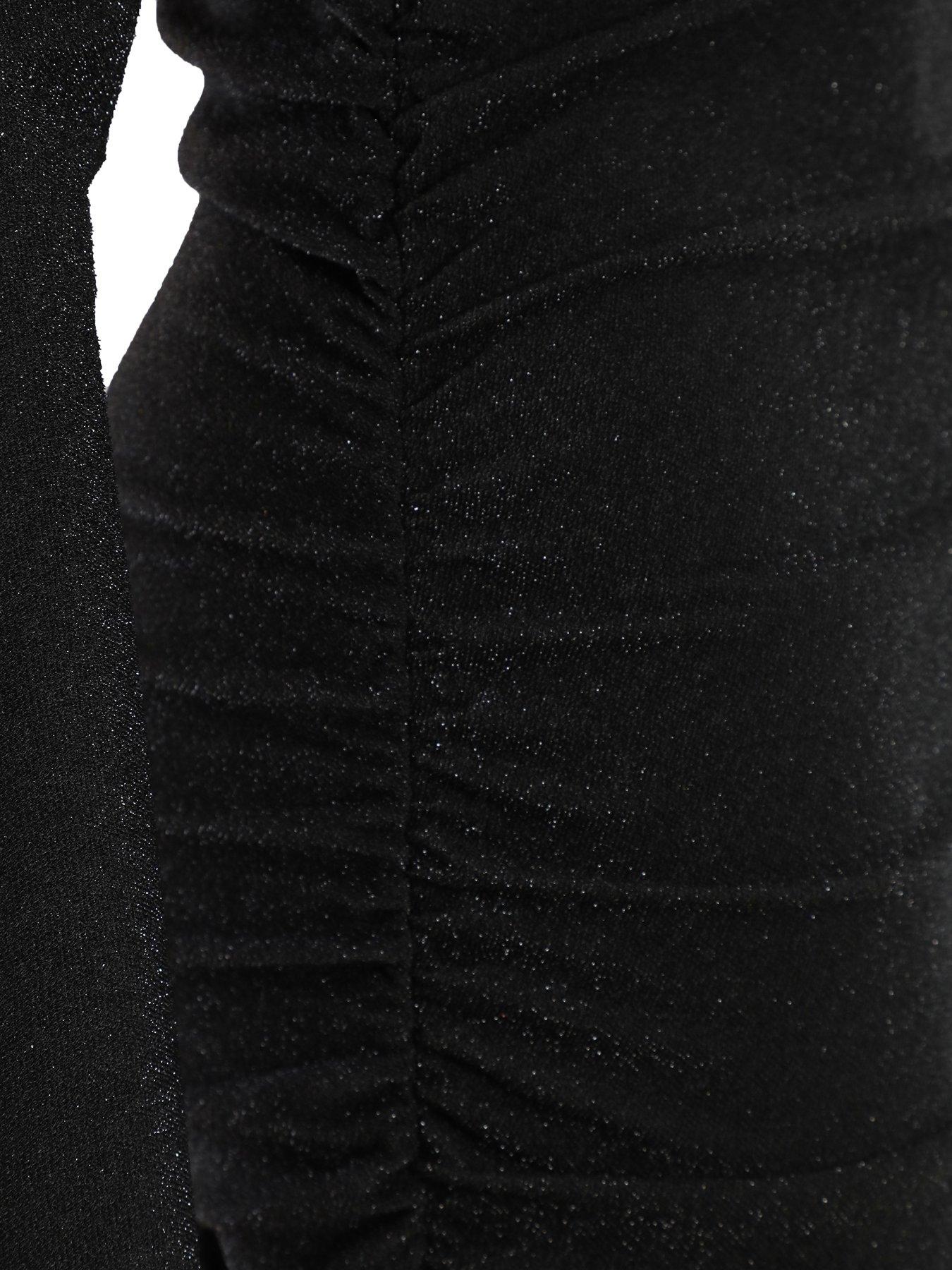 Quiz Black Shimmer Bodycon Maxi Dress | Very
