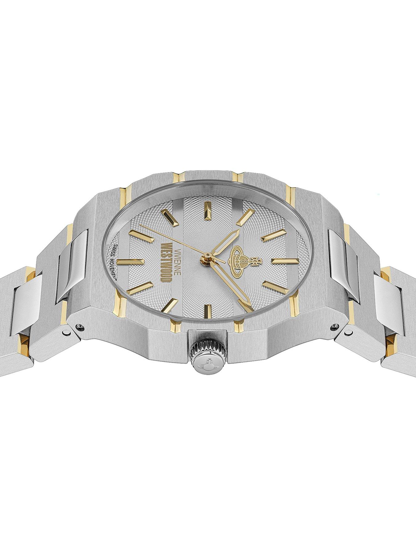Vivienne Westwood Bank Unisex Quartz Watch with Light Grey Dial and Two ...
