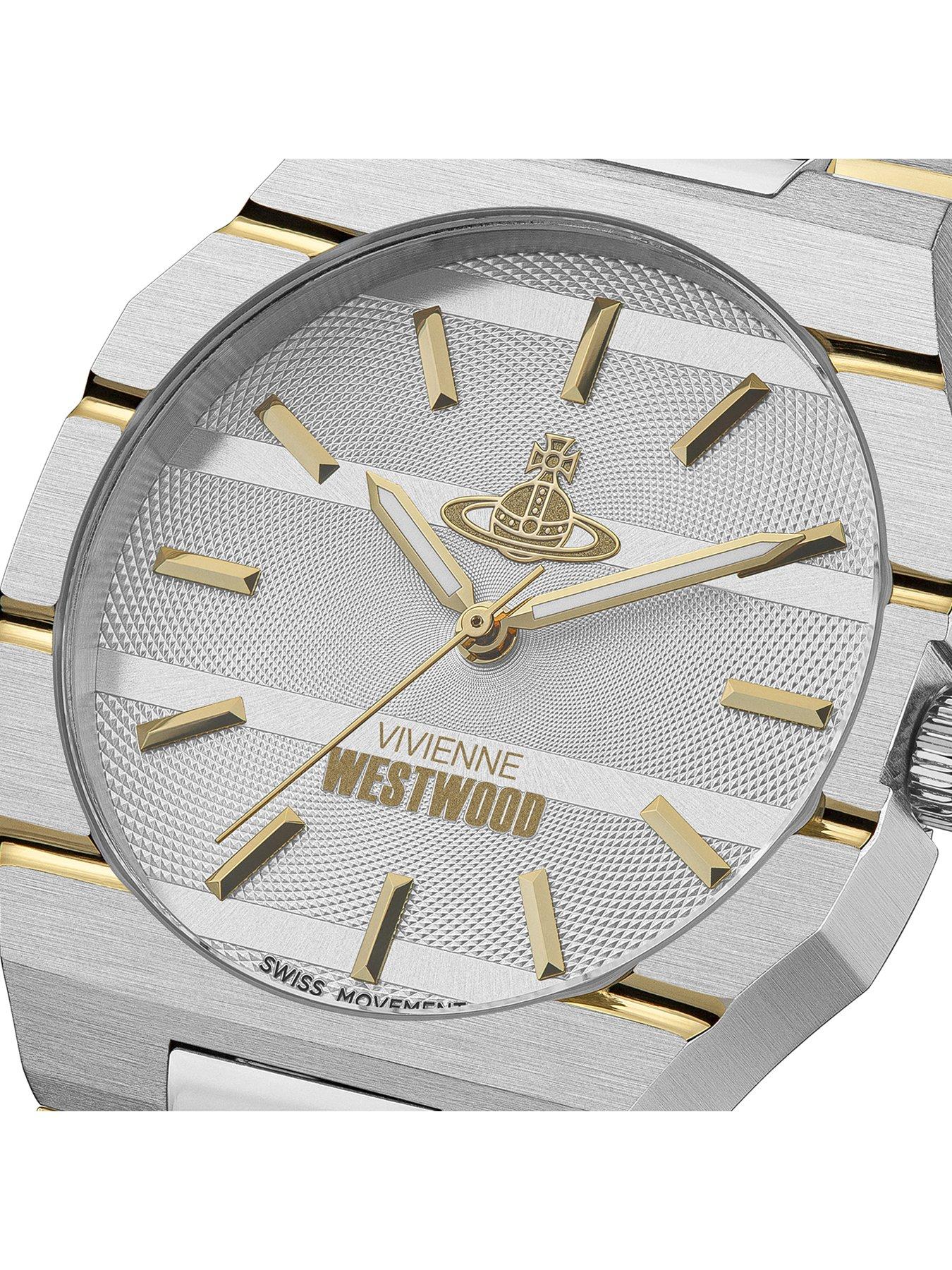 Vivienne Westwood Bank Unisex Quartz Watch with Light Grey Dial and Two ...