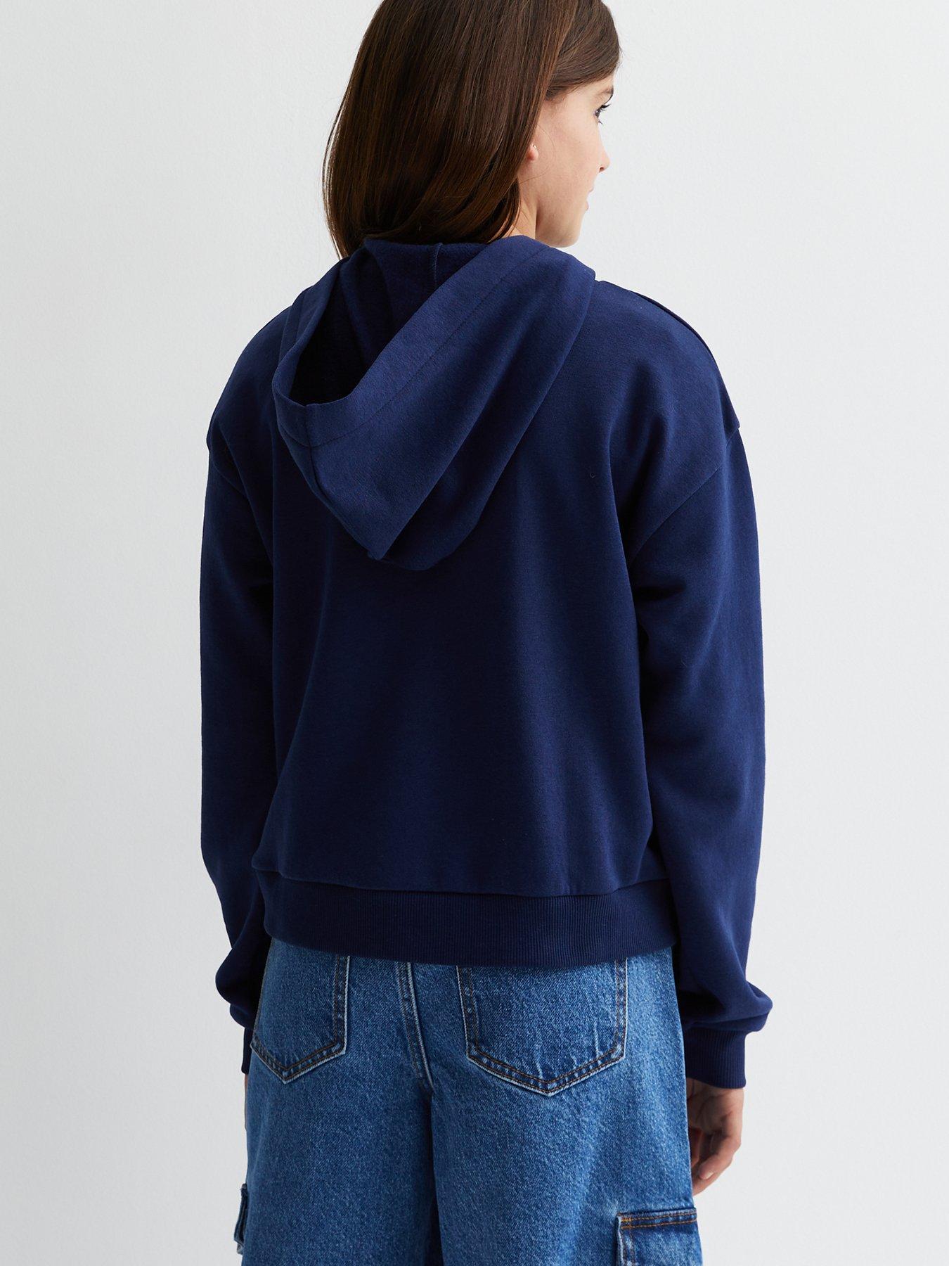 New Look 915 Girls Navy Beverly Hills Logo Hoodie | Very.co.uk