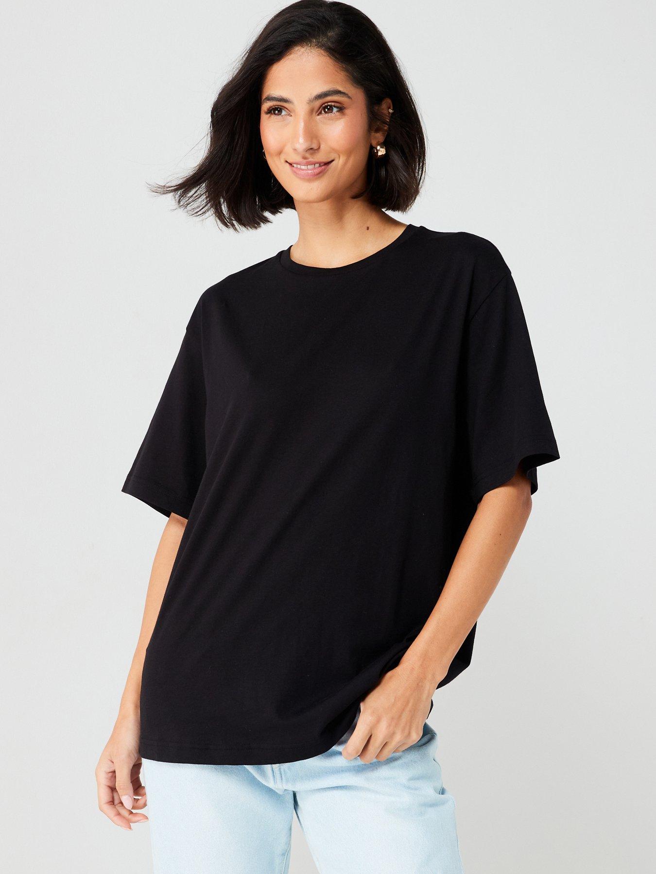 Everyday Essential Oversized T-shirt - Black | Very