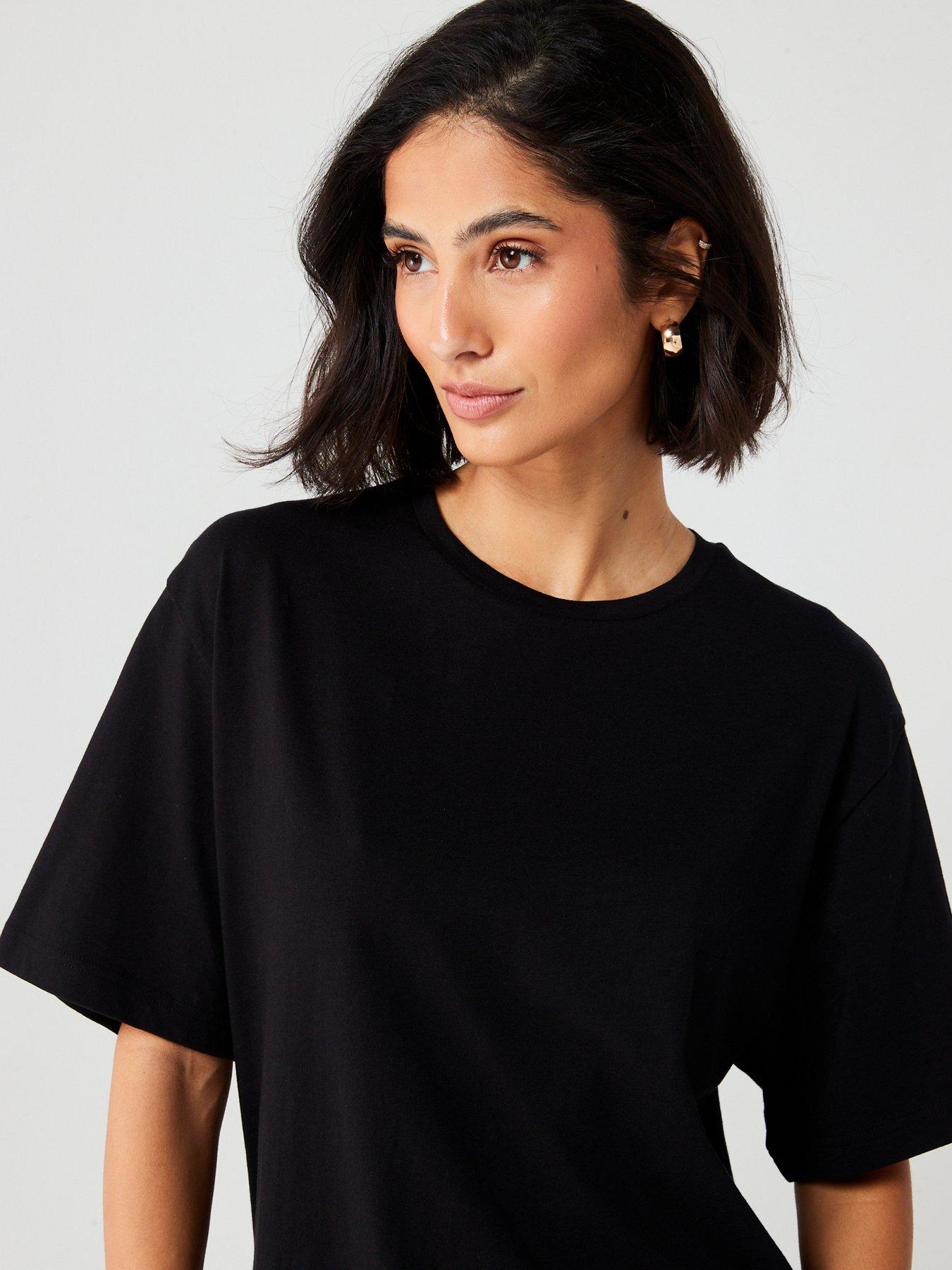 Everyday Essential Oversized T-shirt - Black | Very