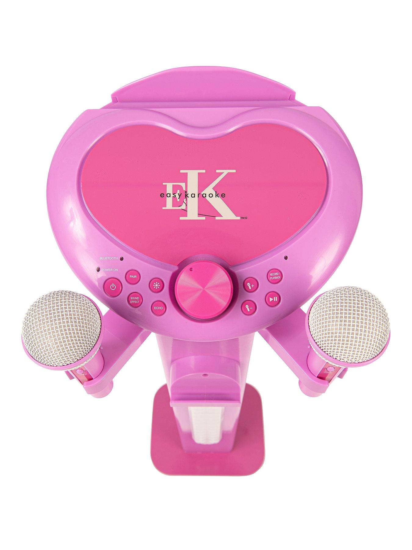 Easy Karaoke Bluetooth Kids Singalong Pedestal Karaoke Machine Pink | Very