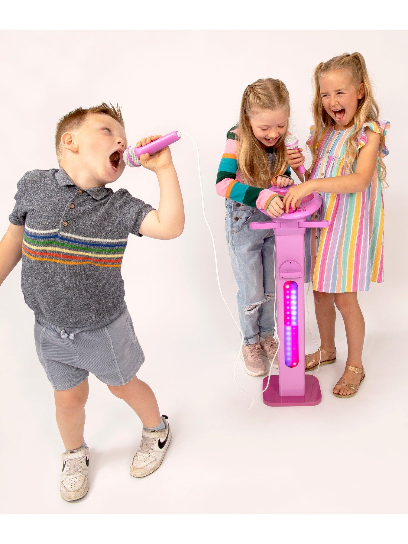 Easy Karaoke Bluetooth Kids Singalong Pedestal Karaoke Machine Pink | Very
