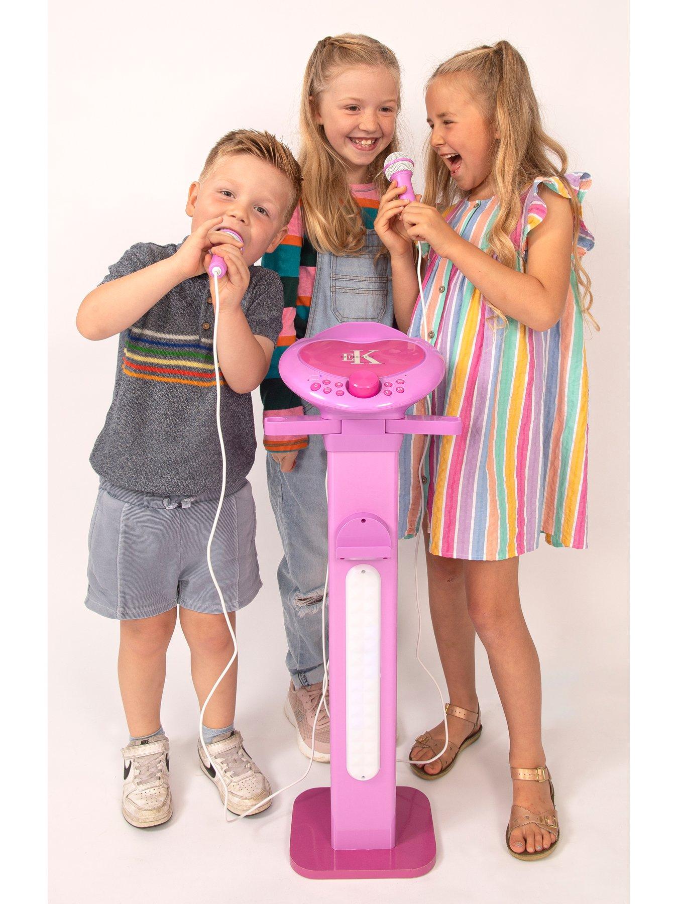 Easy Karaoke Bluetooth Kids Singalong Pedestal Karaoke Machine Pink | Very