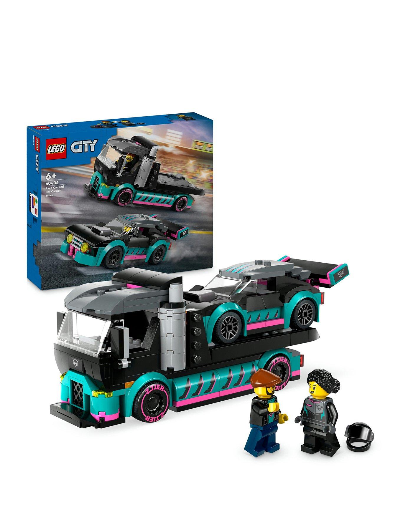 LEGO City Race Car and Car Carrier Truck Building Toy 60406 | Very