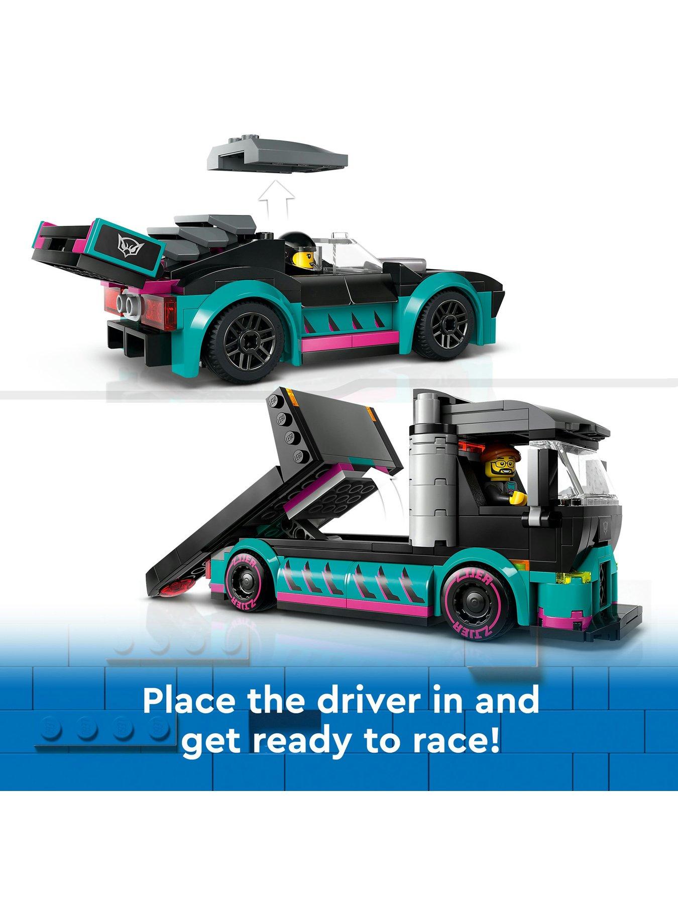 LEGO City Race Car and Car Carrier Truck Building Toy 60406 | Very