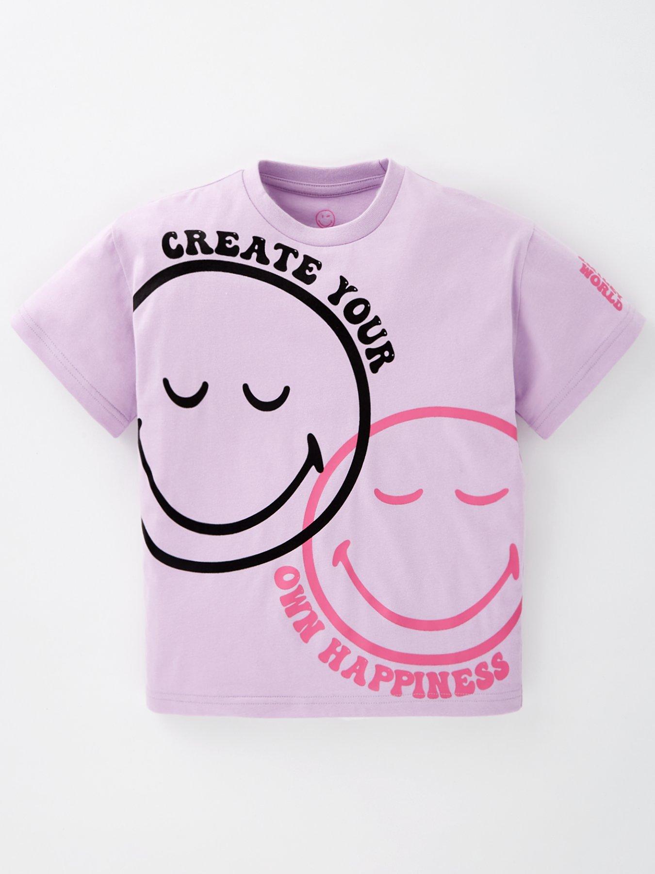 The Smiley Company Smiley Create Your Own Happiness T-shirt | Very.co.uk