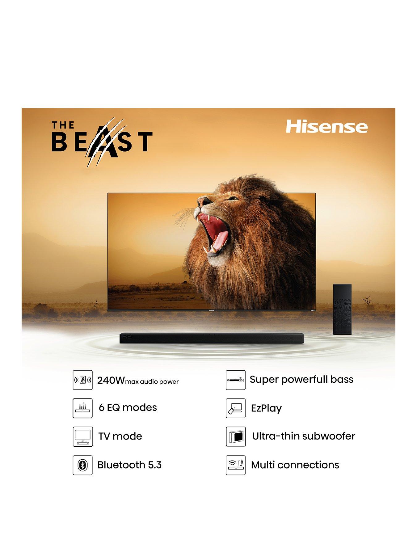 Hisense HS2100 240W 2.1Ch Bluetooth Soundbar with DTS Virtual X & Dolby ...