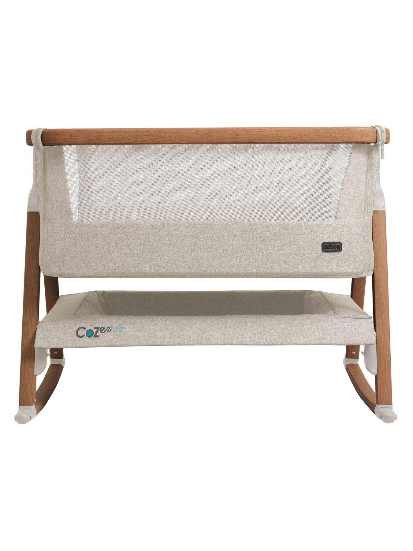 Tutti Bambini CoZee Air Bedside Crib - Scandinavian Walnut/Ecru | Very