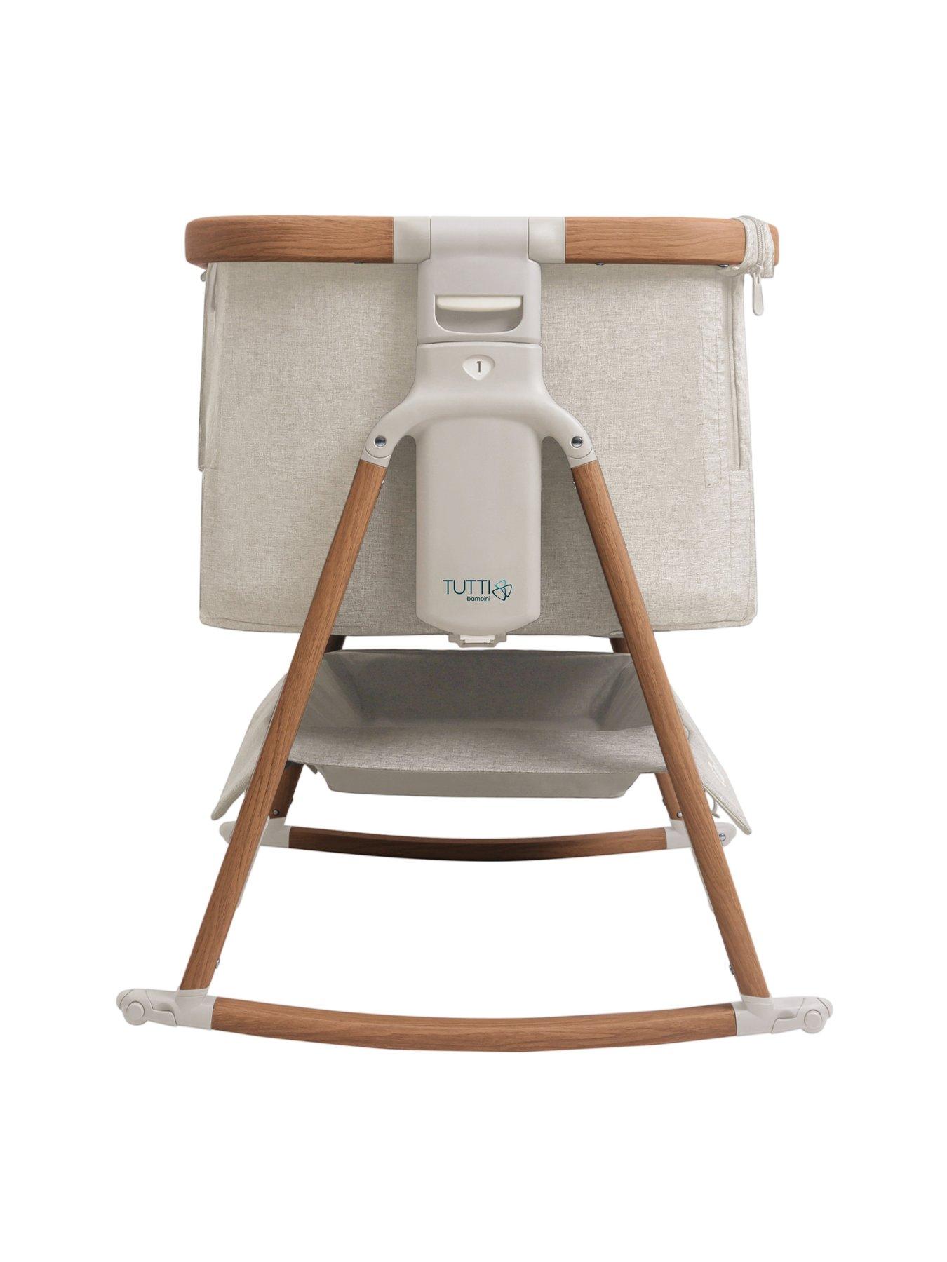 Tutti Bambini CoZee Air Bedside Crib - Scandinavian Walnut/Ecru | Very