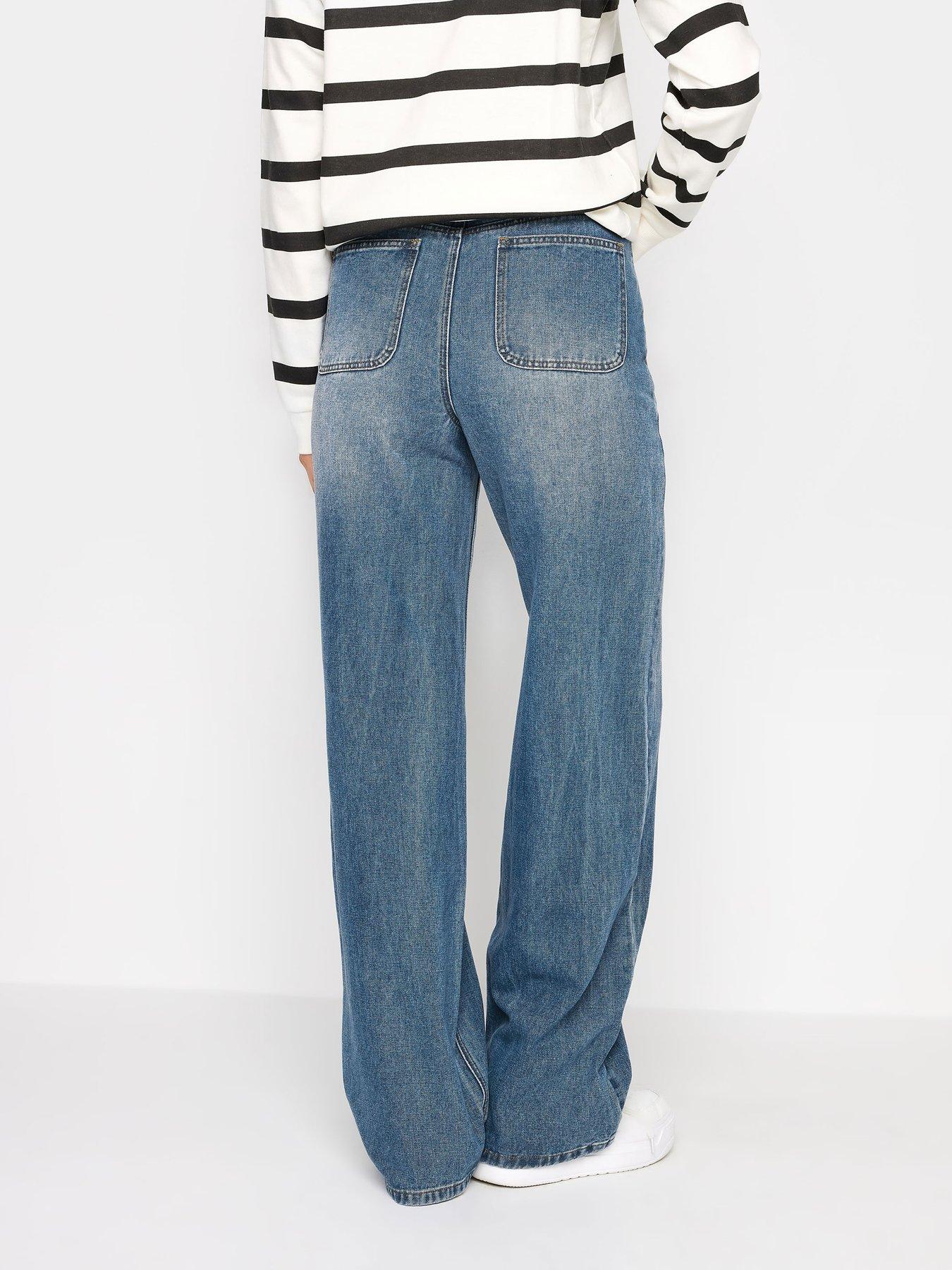Long Tall Sally Mid Blue Wide Leg Jean | Very
