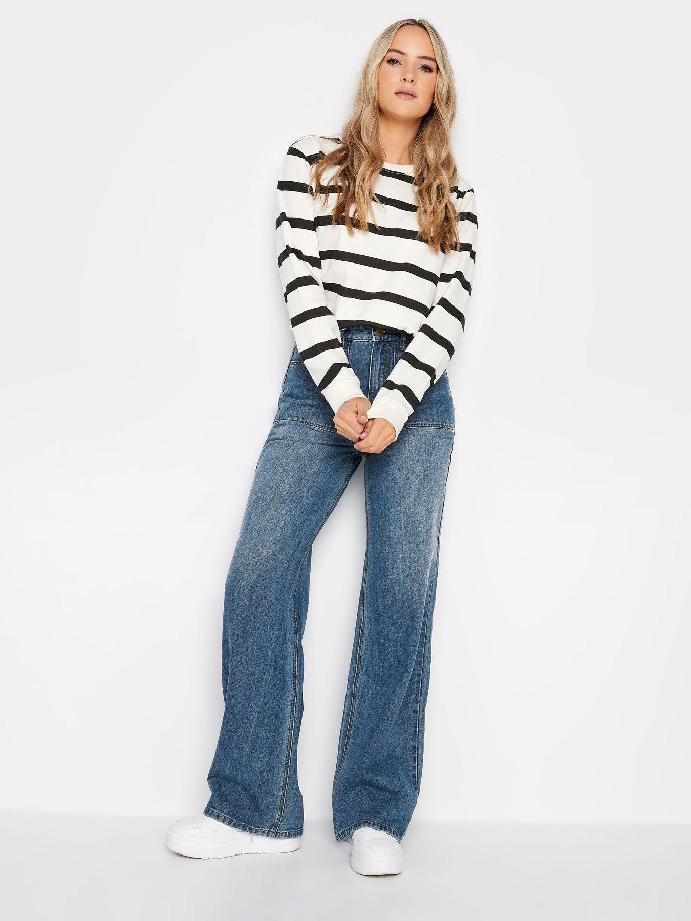 Long Tall Sally Mid Blue Wide Leg Jean | Very