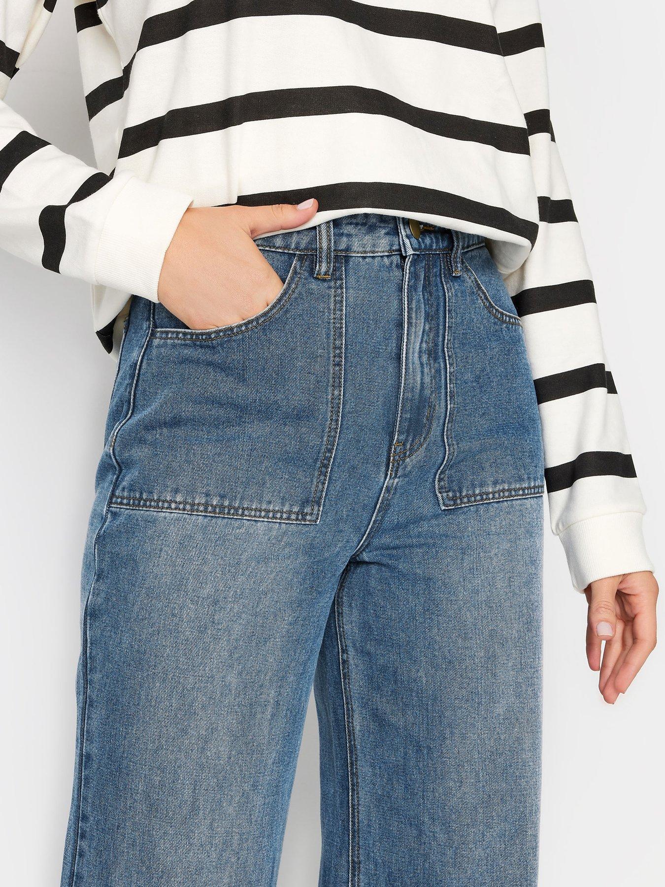 Long Tall Sally Mid Blue Wide Leg Jean | Very