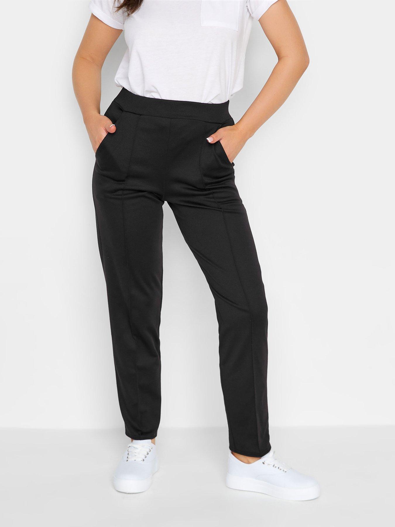 PixieGirl Petite Pintuck Ponte Pull On Touser - Black | Very