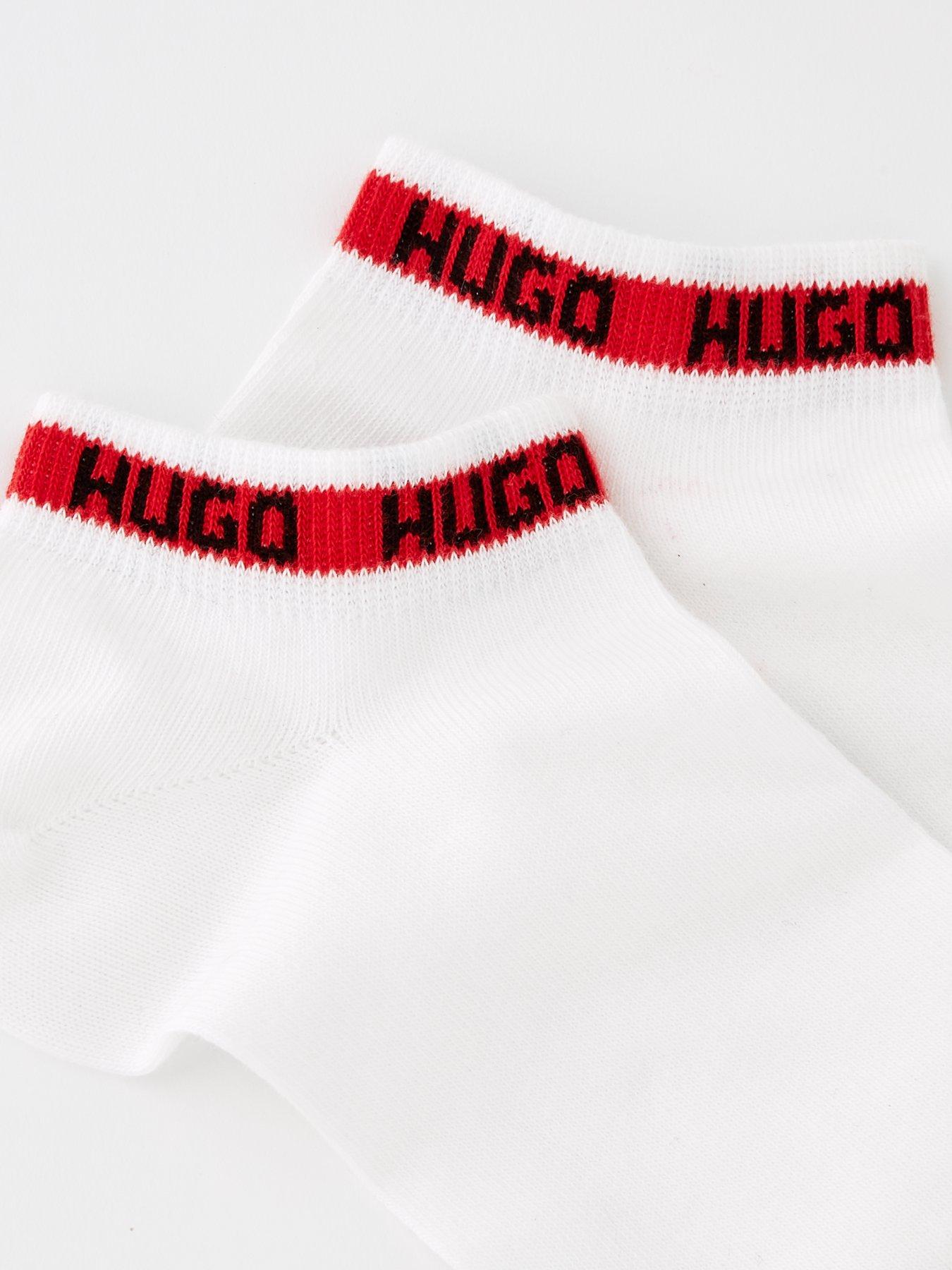 HUGO 2 Pack As Tape Crew Socks - White | Very