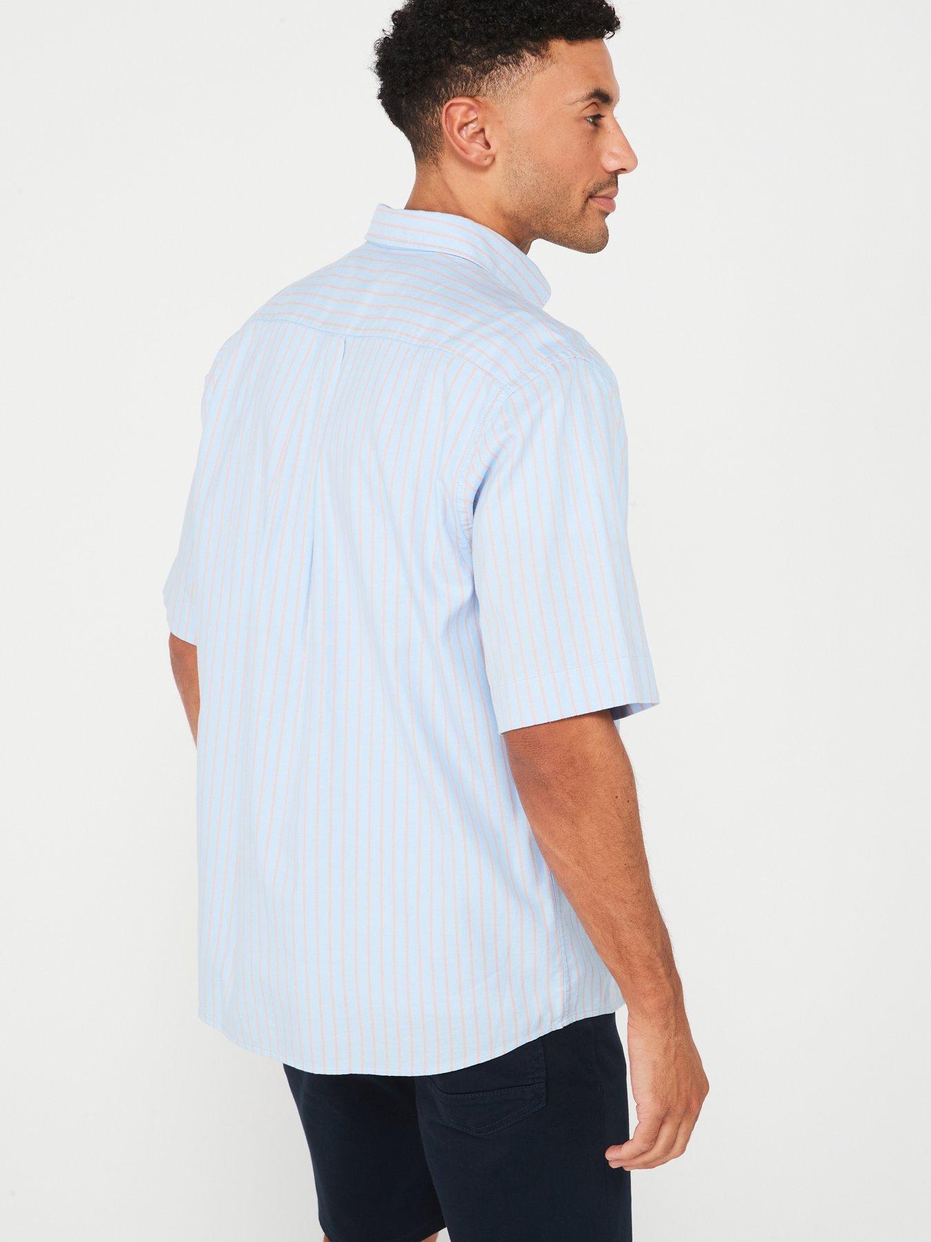 BOSS Lambey 1 Relaxed Fit Short Sleeve Shirt - Light Blue | Very