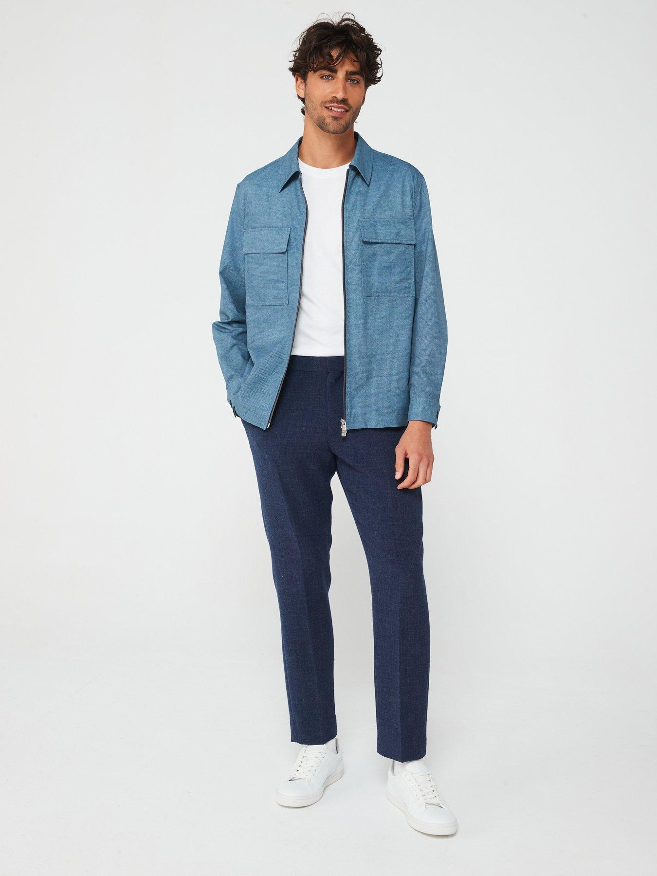 BOSS Carperos Relaxed Fit Overshirt - Bright Blue | Very