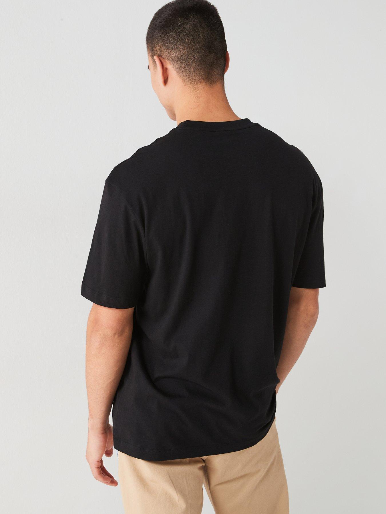 HUGO Blue Nico Regular Logo Logo T-Shirt- Black | Very