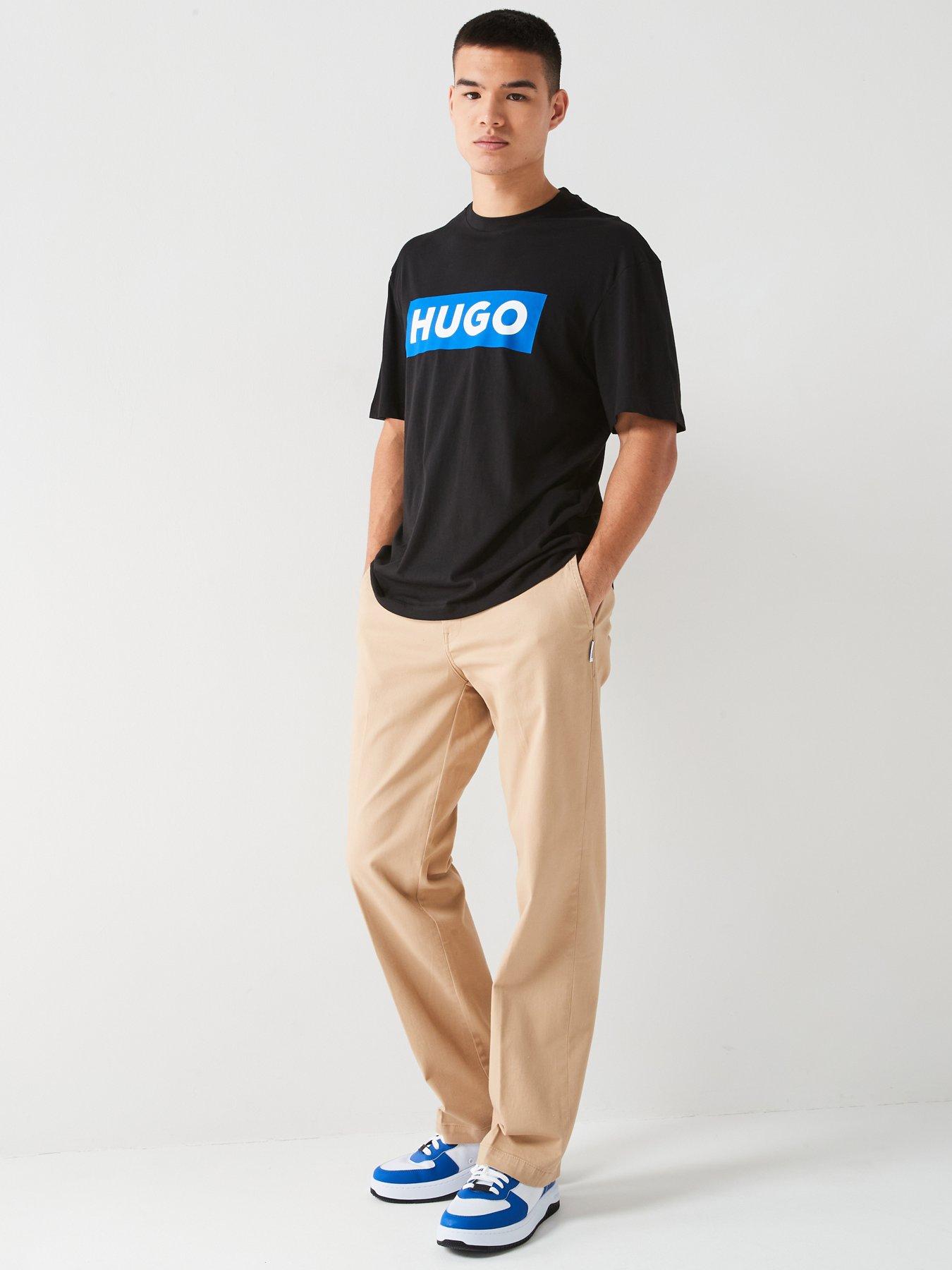 HUGO Blue Nico Regular Logo Logo T-Shirt- Black | Very