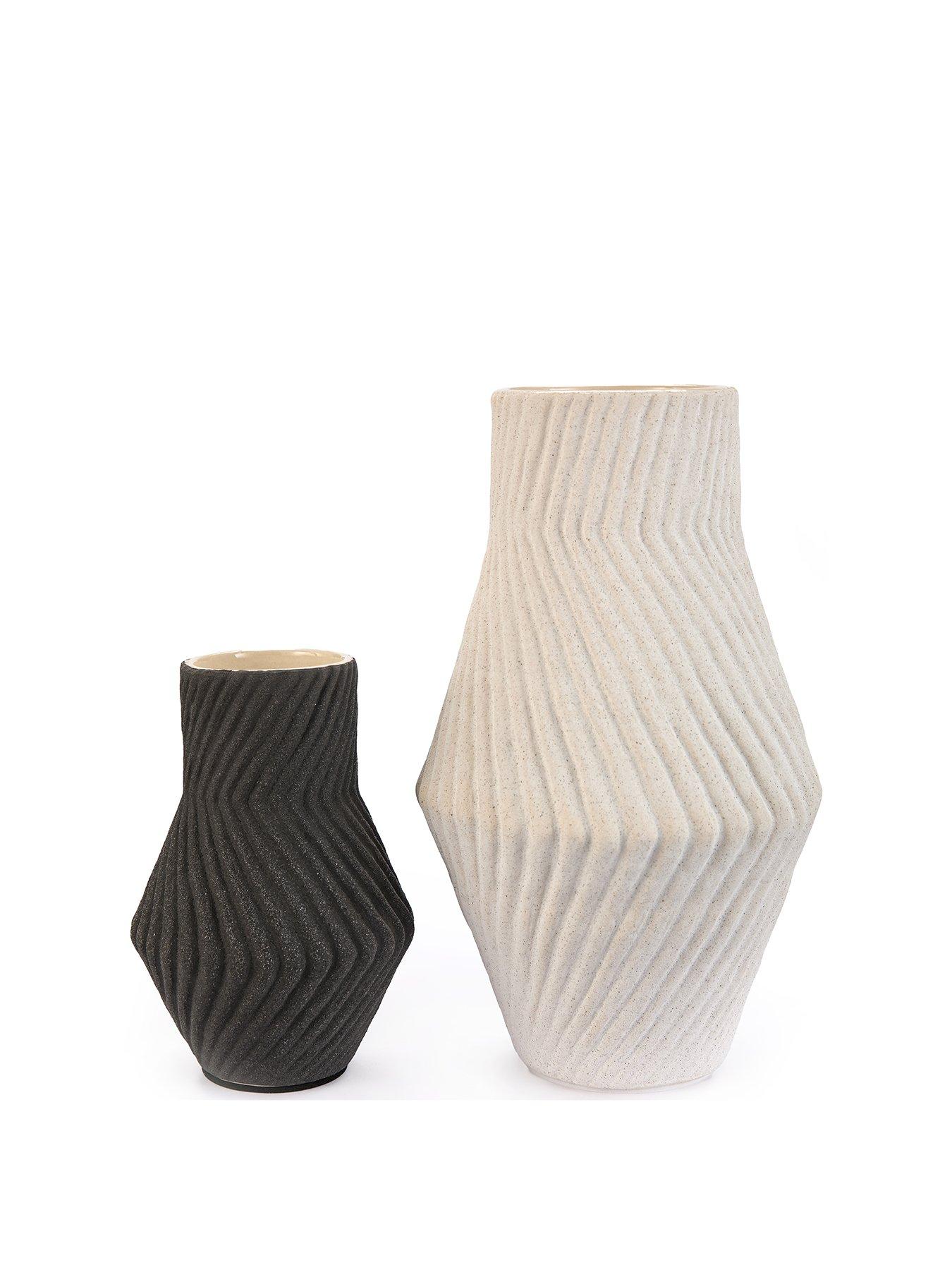 Very Home Set of 2 Ribbed Vases | Very