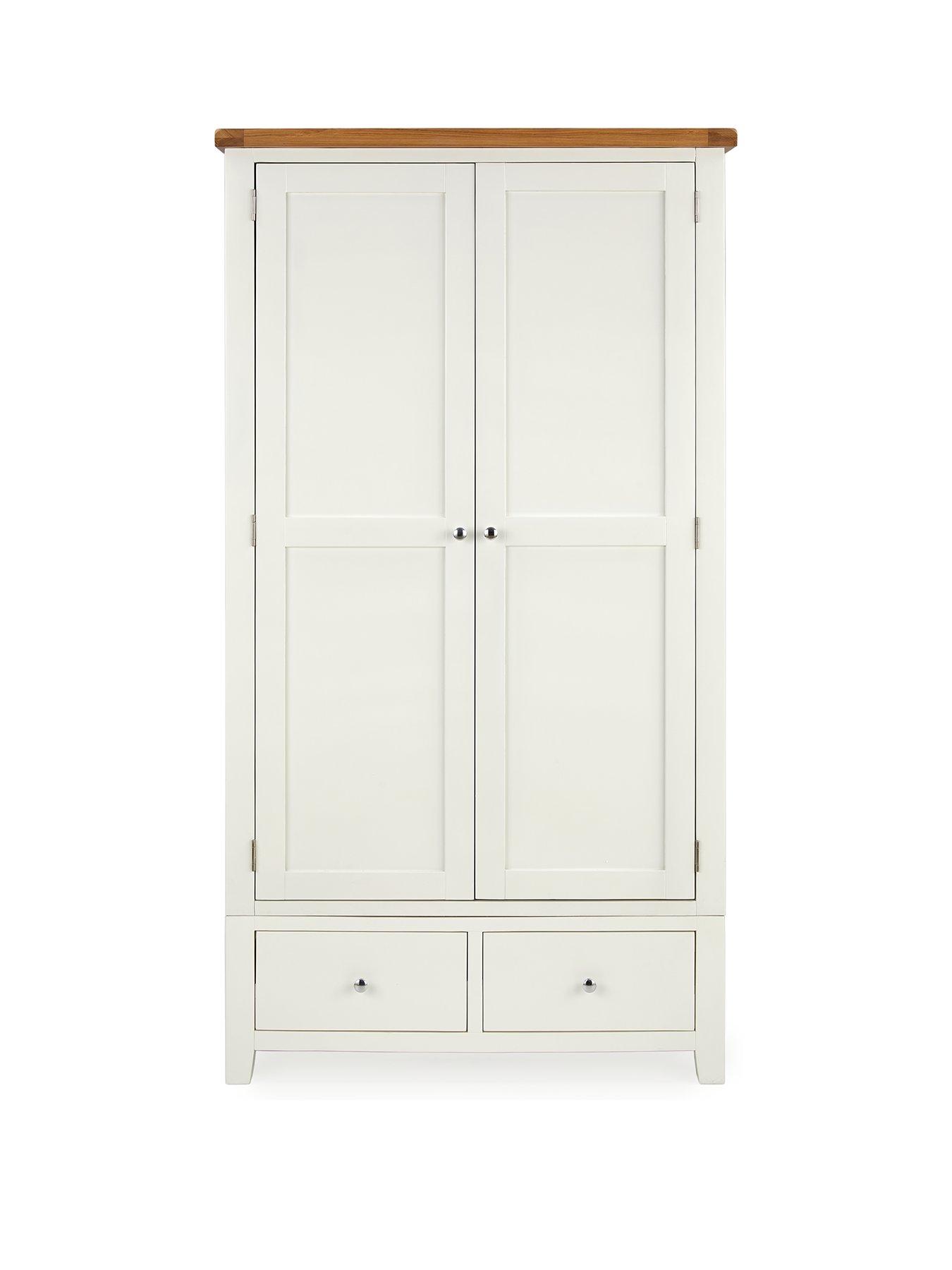Very Home Hamilton 2 Door 2 Drawer Wardrobe - contains Solid Wood ...
