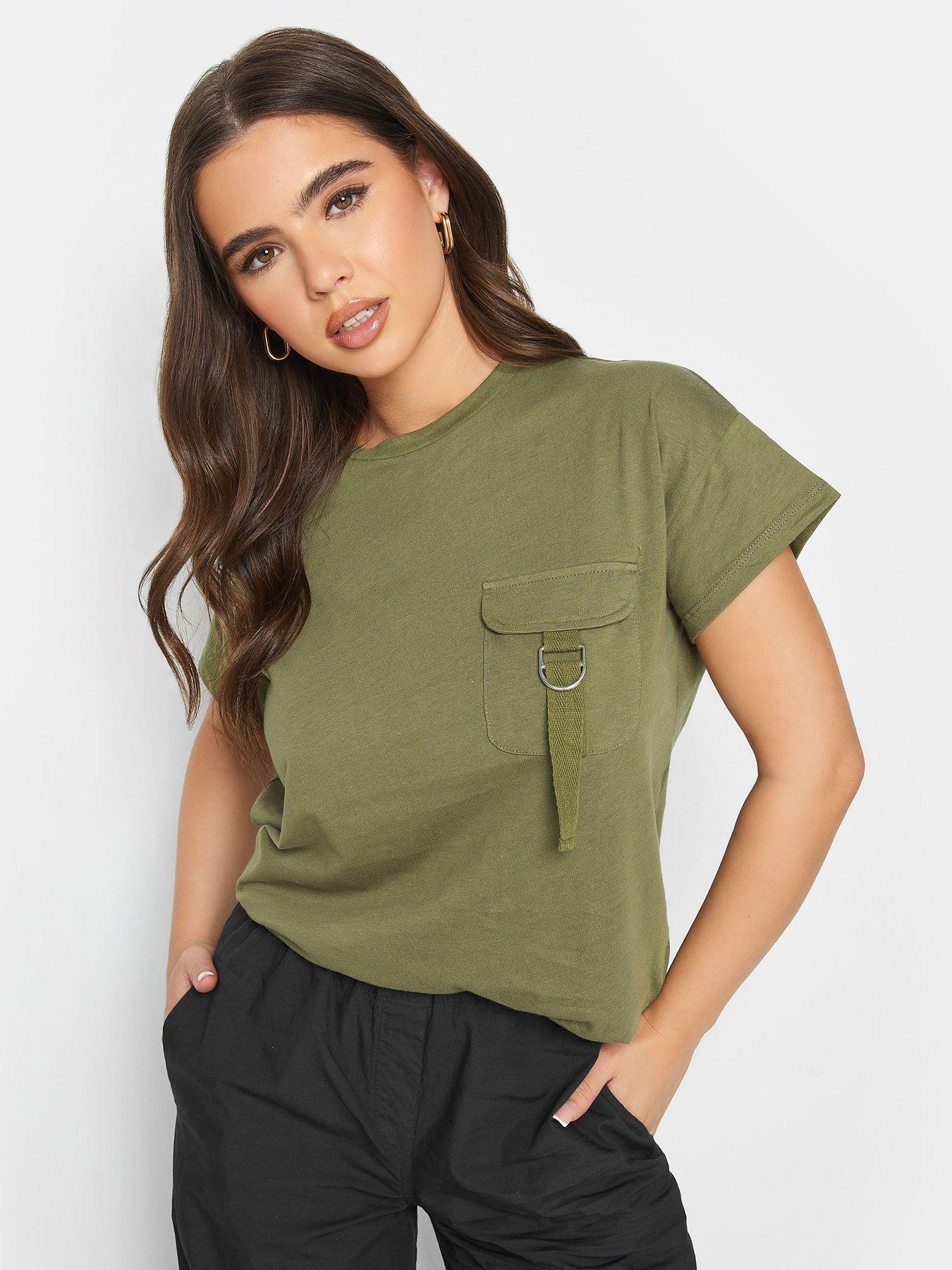 PixieGirl Petite Utility Pocket Tee - Green | Very