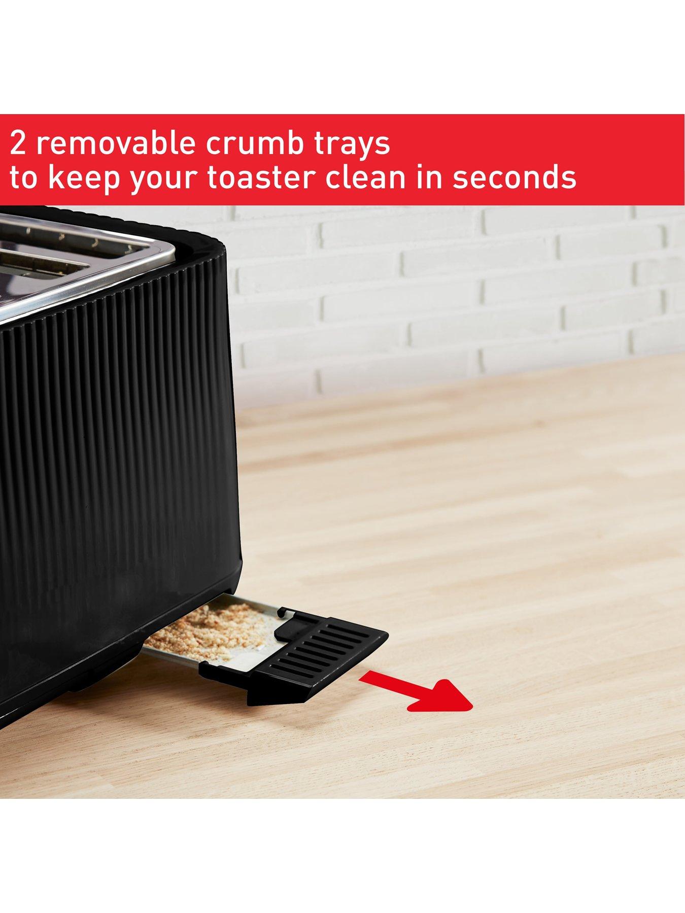 Tefal Loft 4 Slice Toaster, Black, TT760840 | Very