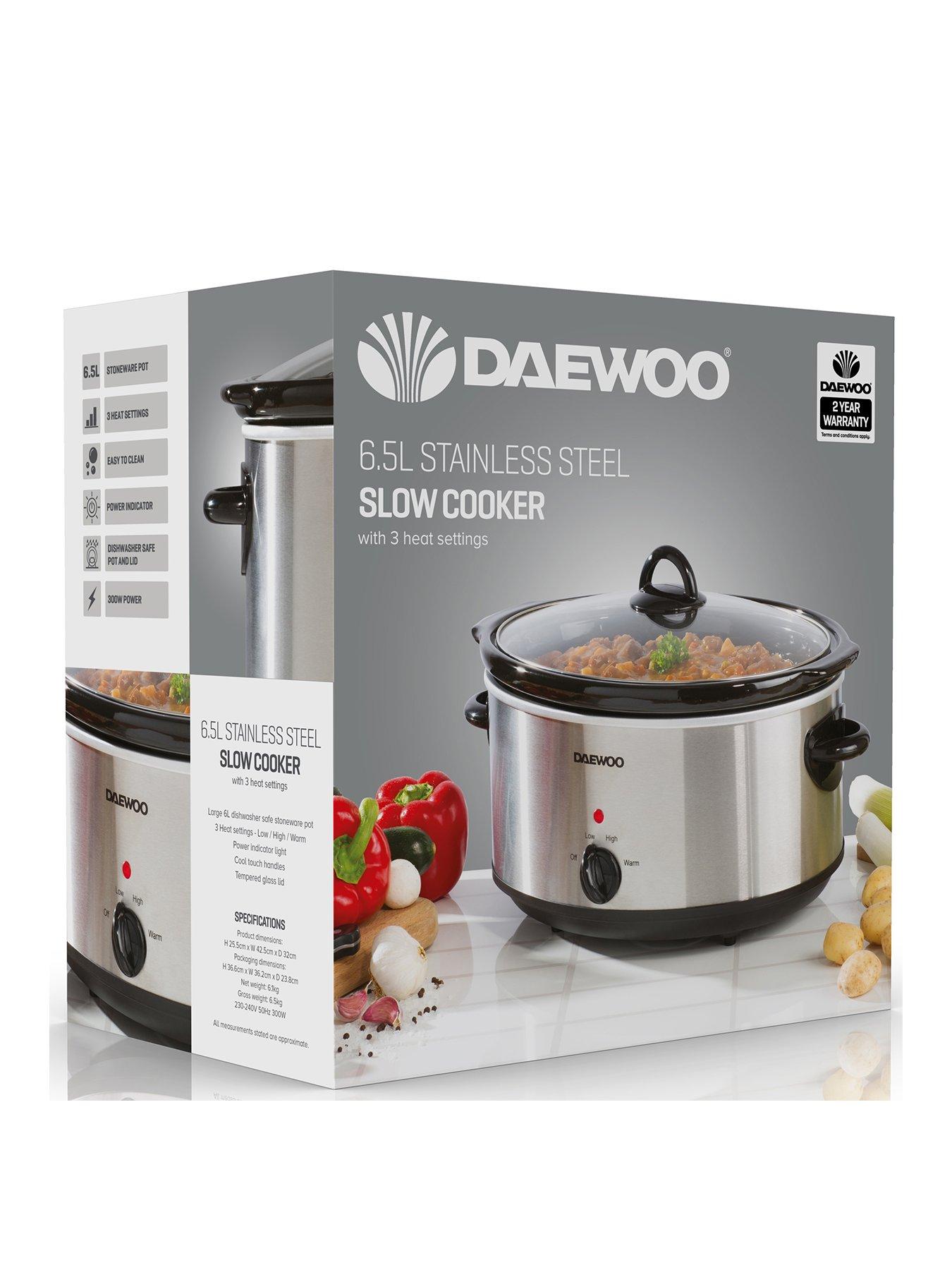 Daewoo 6.5L Slow Cooker Stainless Steel | Very